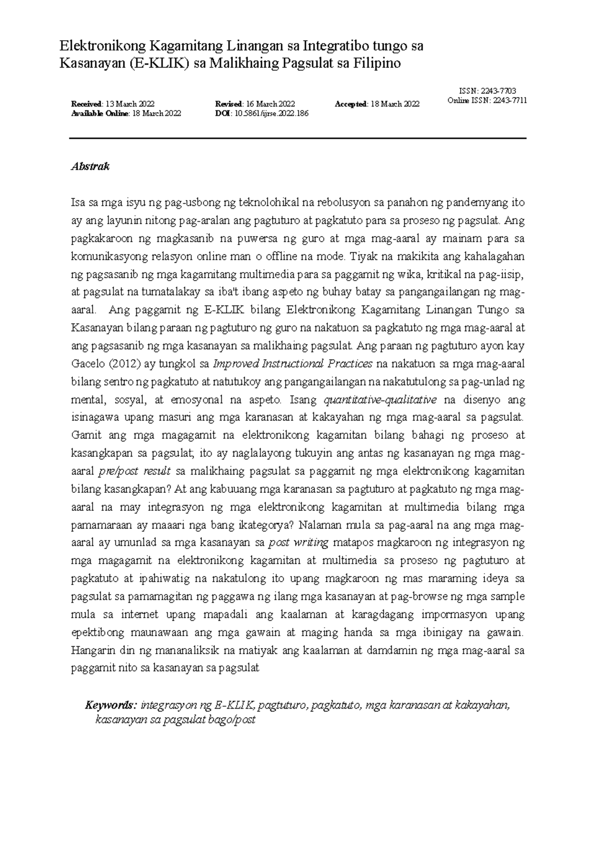 Filipino.Research - Please make it possible to clearly justify this ...