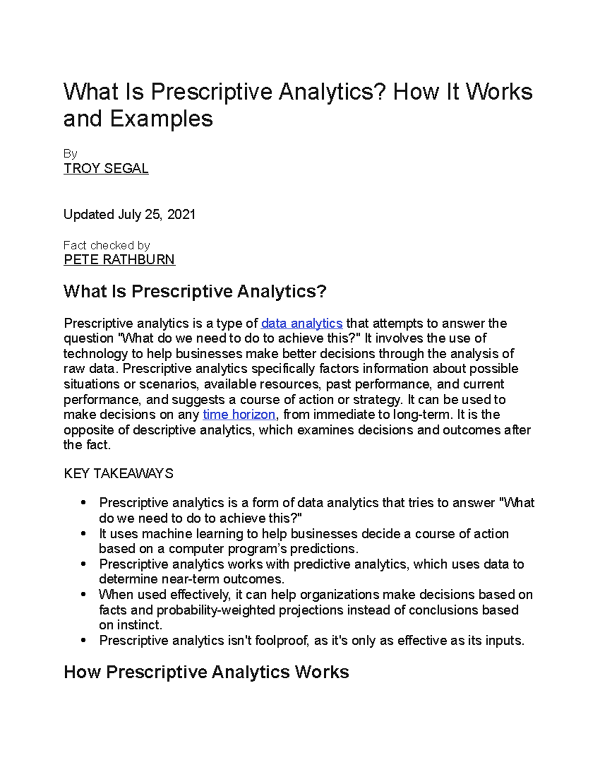 What Is Prescriptive Analytics Introduction - What Is Prescriptive ...