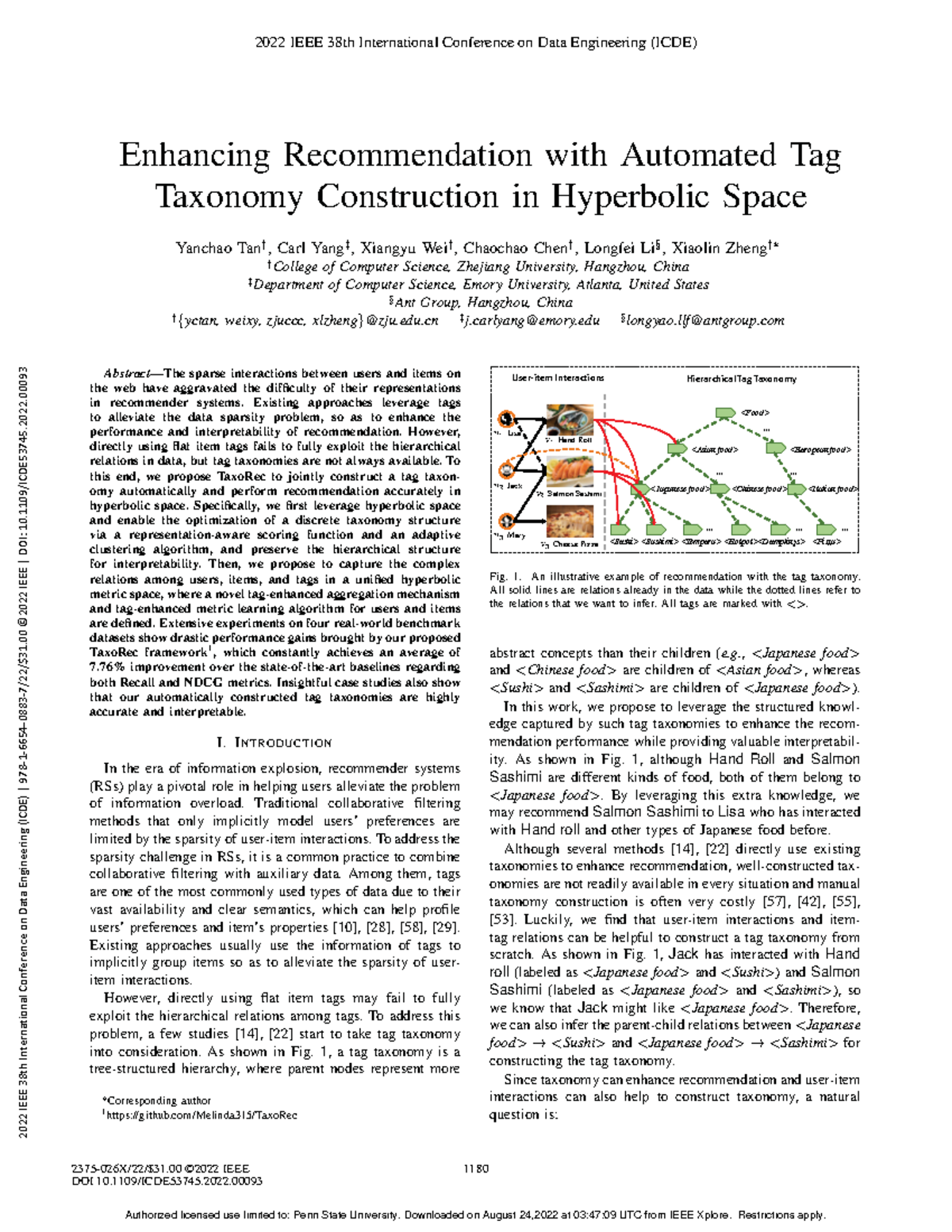 Enhancing Recommendation with Automated Tag Taxonomy Construction in ...