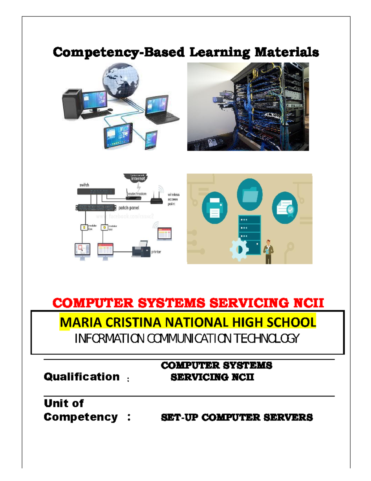 Grade 12 COC3 Edited - modules - Competency-Based Learning Materials COMPUTER SYSTEMS SERVICING ...