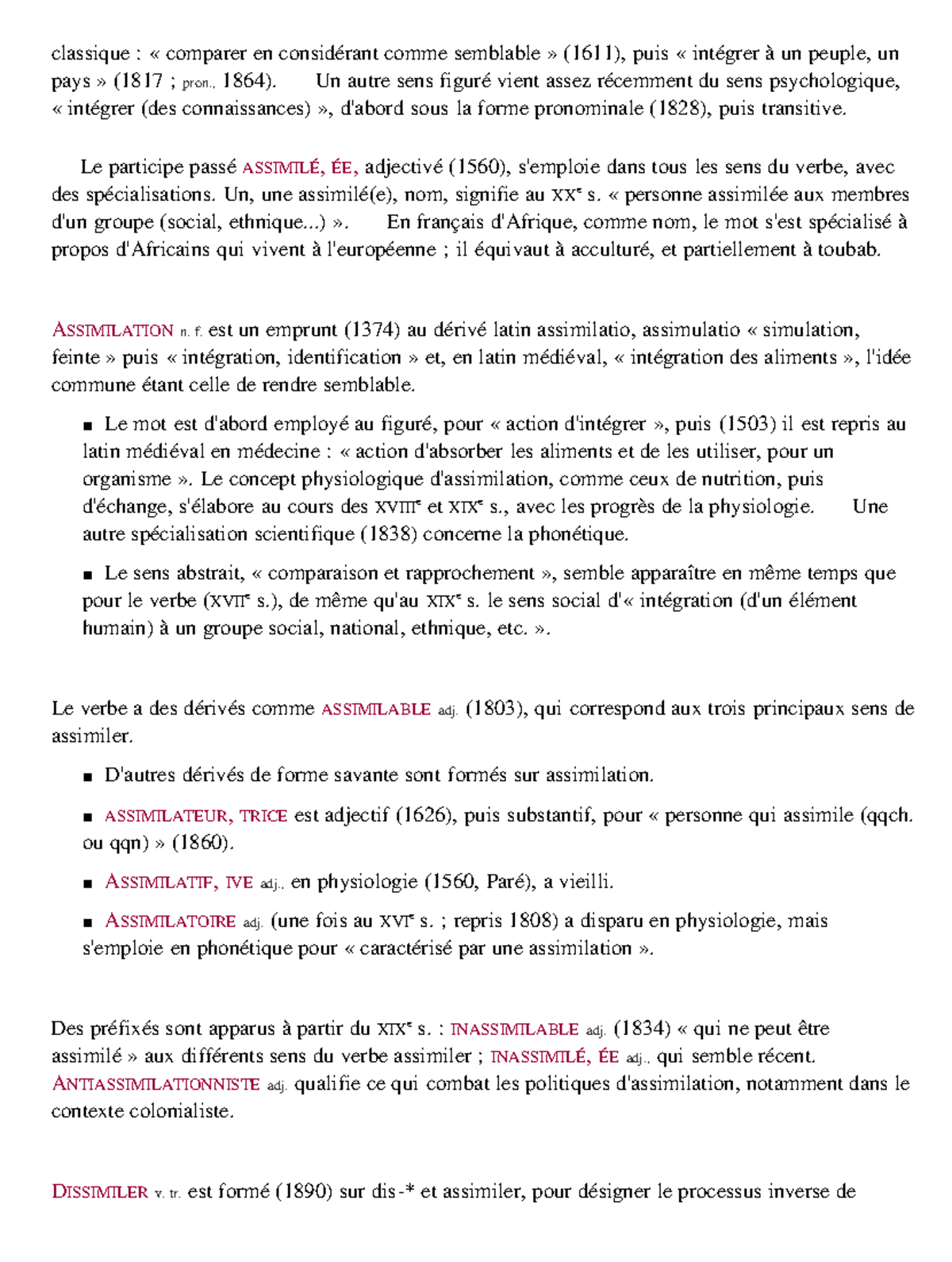 Le lexique de la lettre A - 562 - classique : « comparer en considérant ...