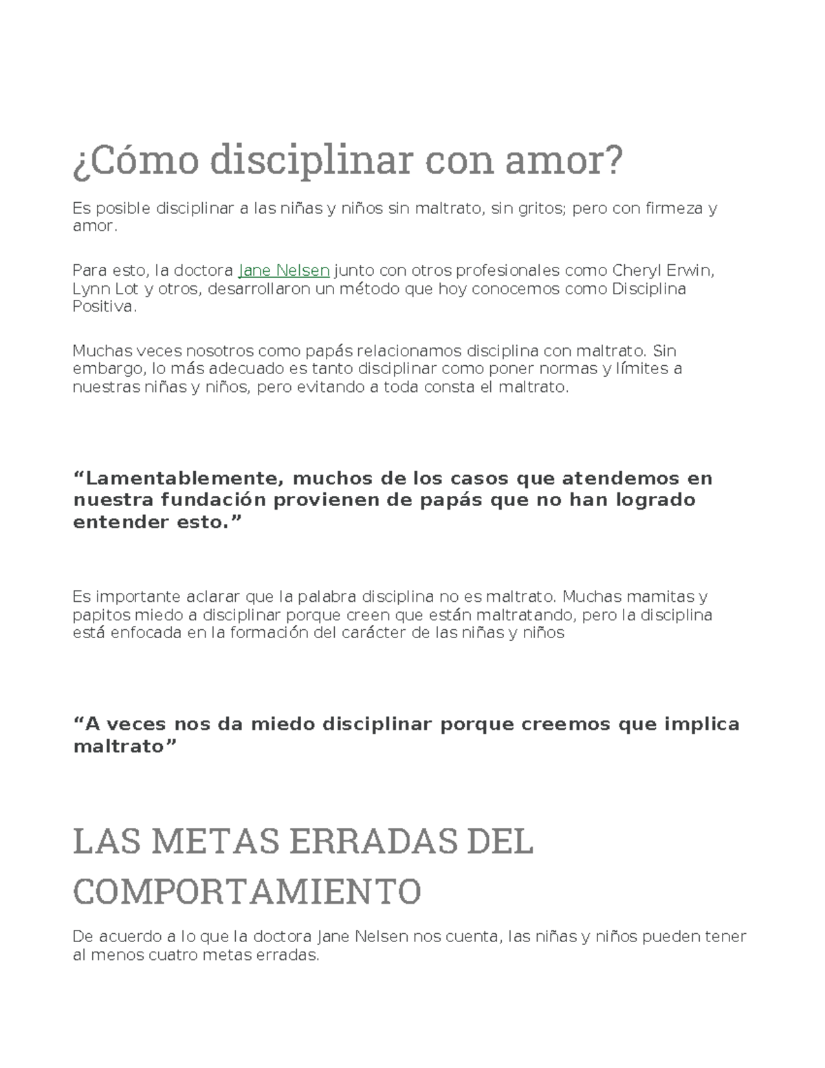 2 informacion para hcer el trabajo - ¿Cómo disciplinar con amor? Es ...