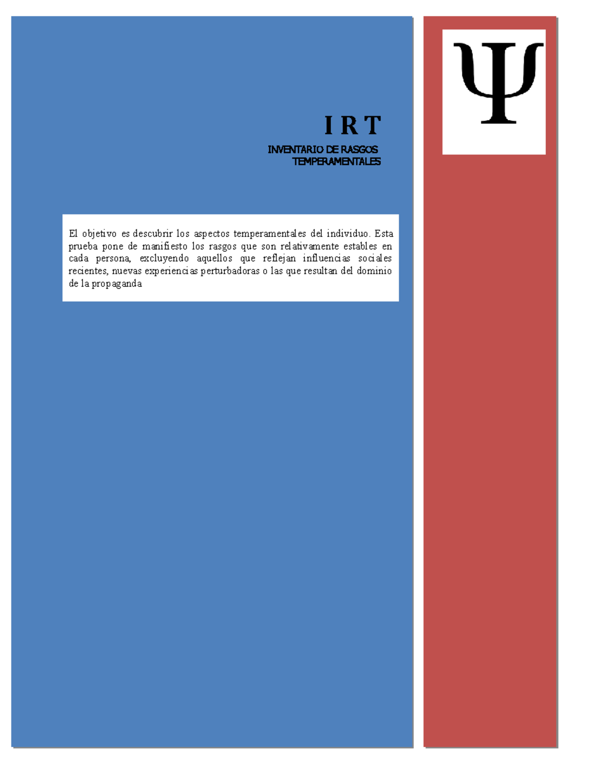 Manual-TEST-IRT - GESTION DEL TALENTO HUMANO - I R T INVENTARIO DE ...
