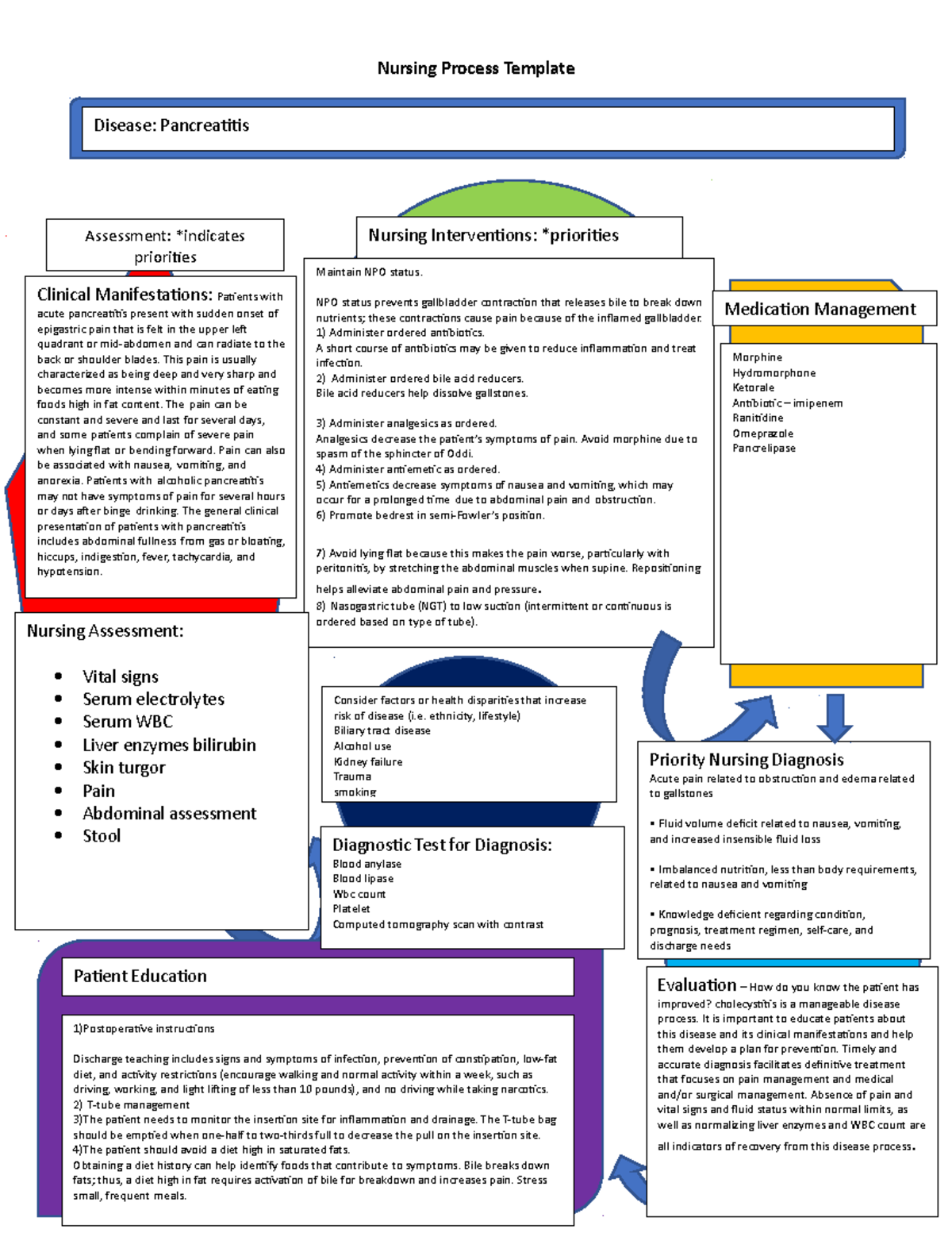 Nursing Process Template Pancreatitis - Nursing Process Template ...