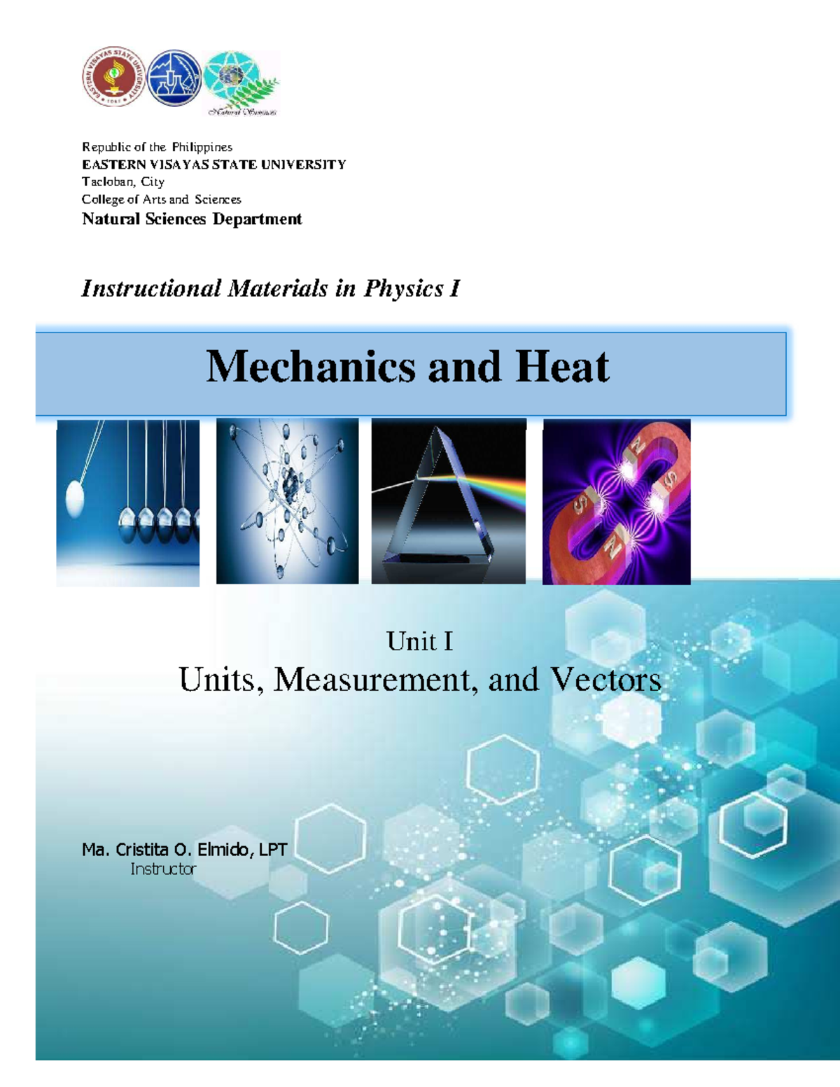 Physics- Module I - Republic of the Philippines EASTERN VISAYAS STATE ...