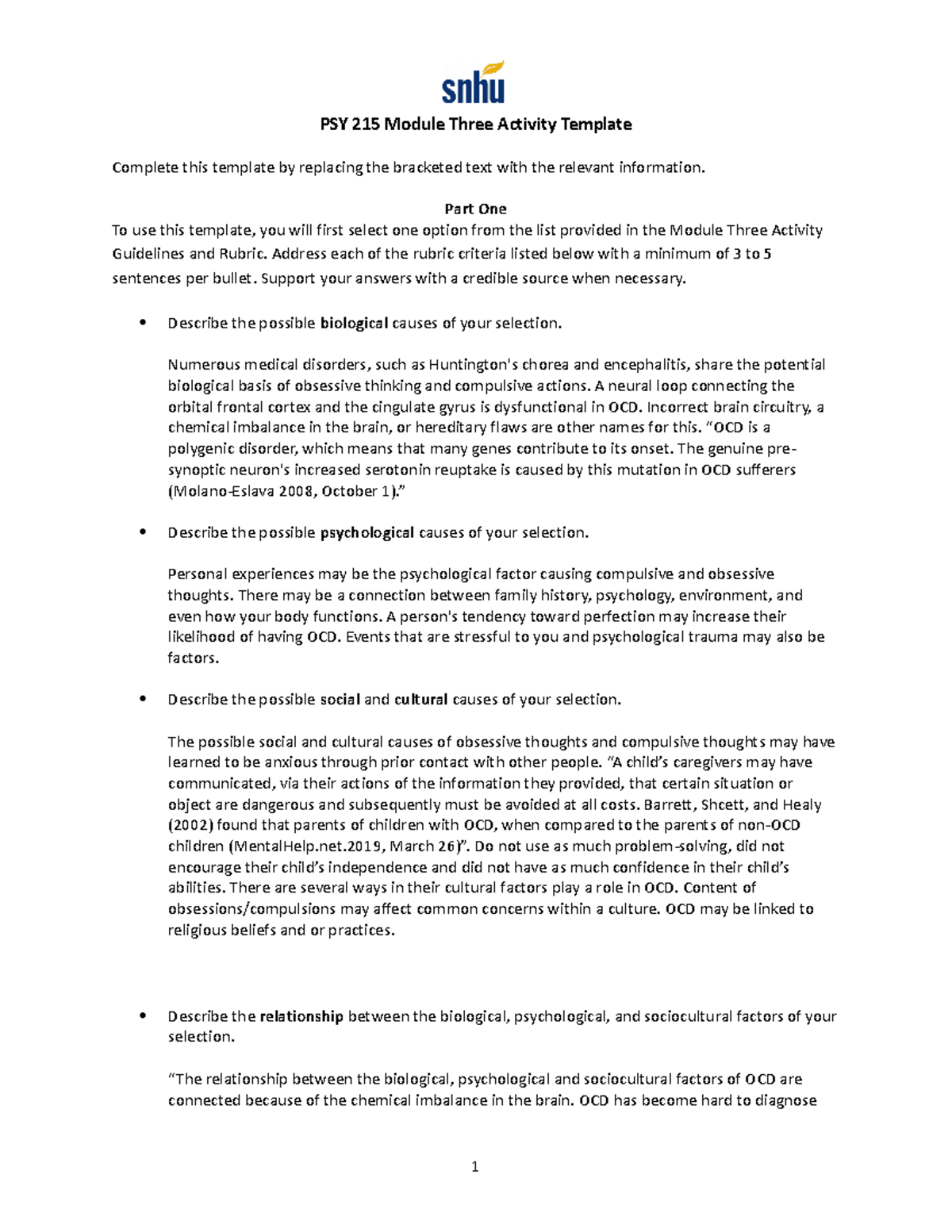 PSY 215 Module Three Activity Template copy - PSY 215 Module Three ...