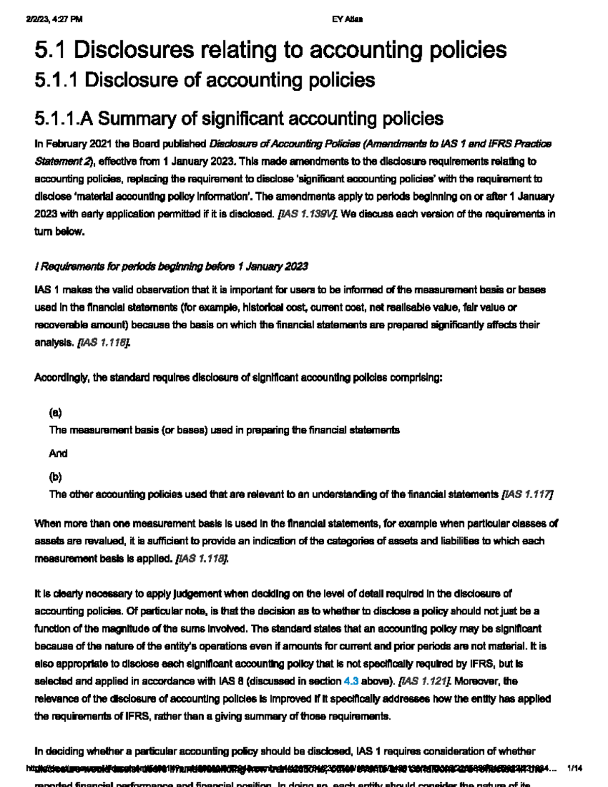 Disclosure Principle - Financial accounting 1 - Studocu