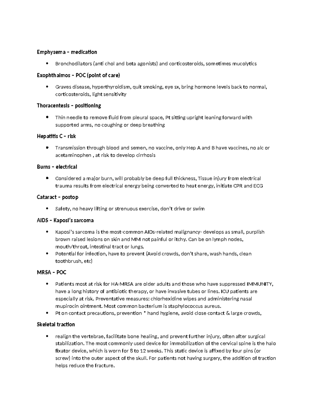 HESI topic list for ACUTE - Emphysema – medication Bronchodilators ...