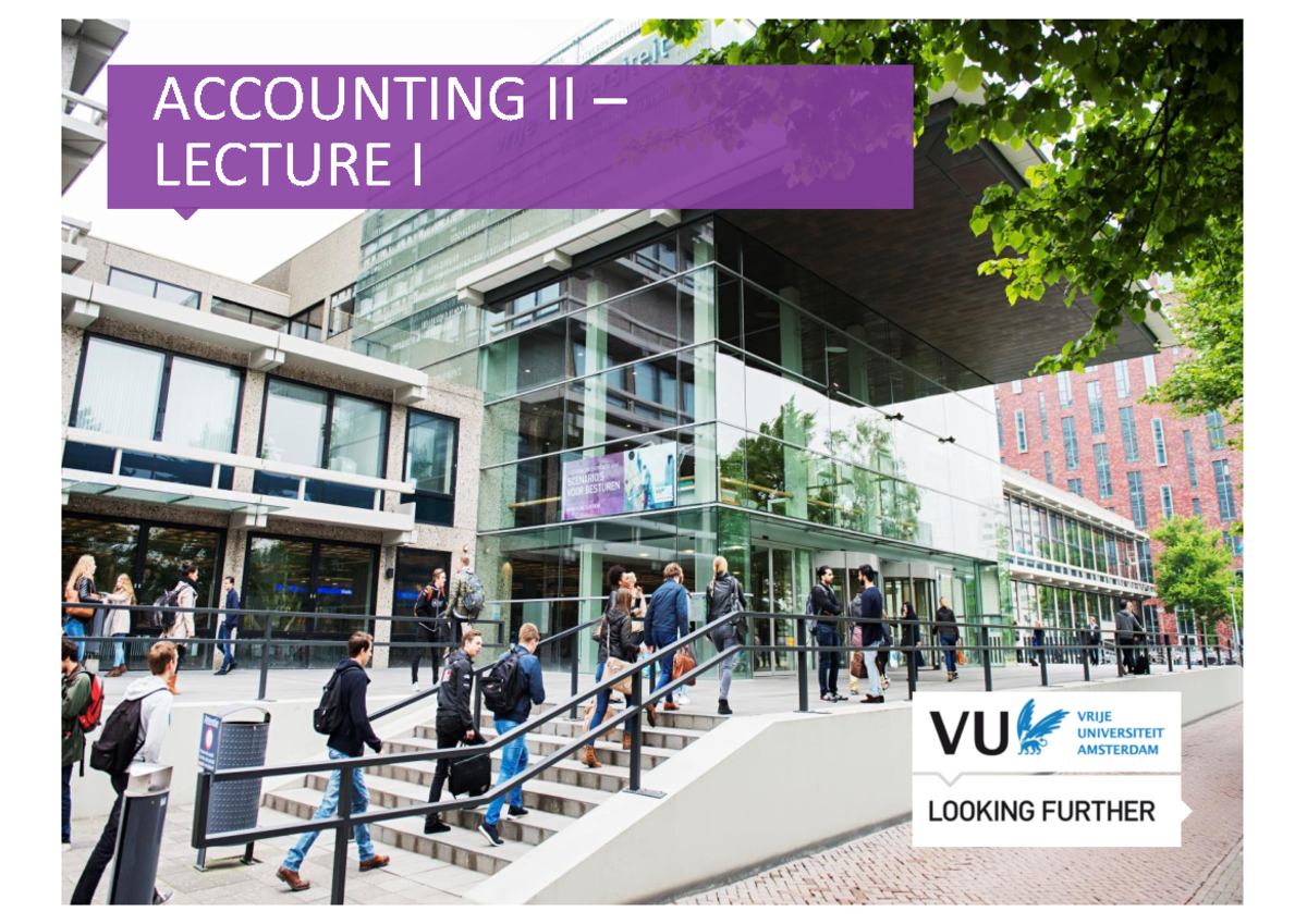 Accounting Lecture 1 ‹nr › Het Begint Met Een Idee Accounting Ii