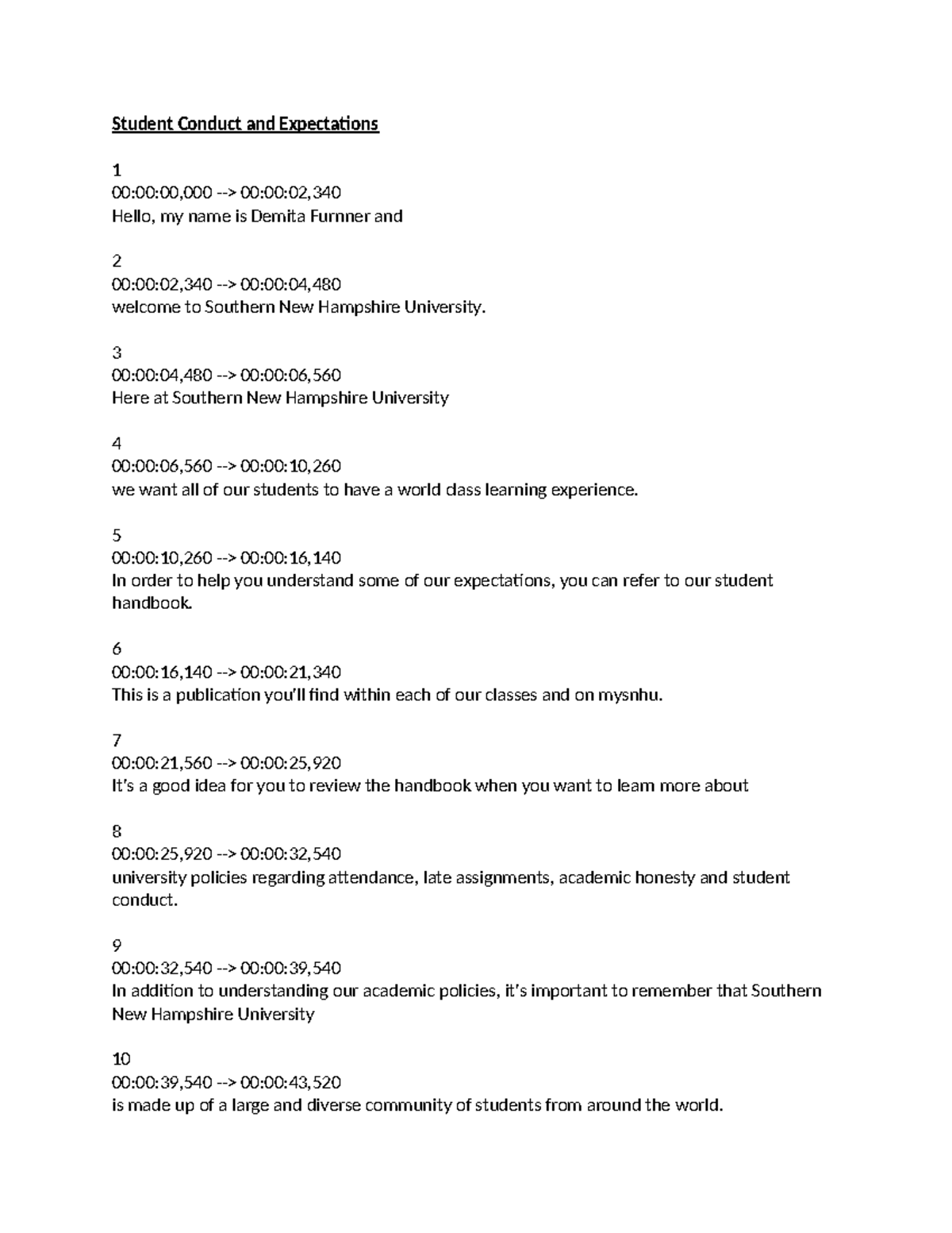 FYE 101 Student Conduct and Expectations - Student Conduct and ...