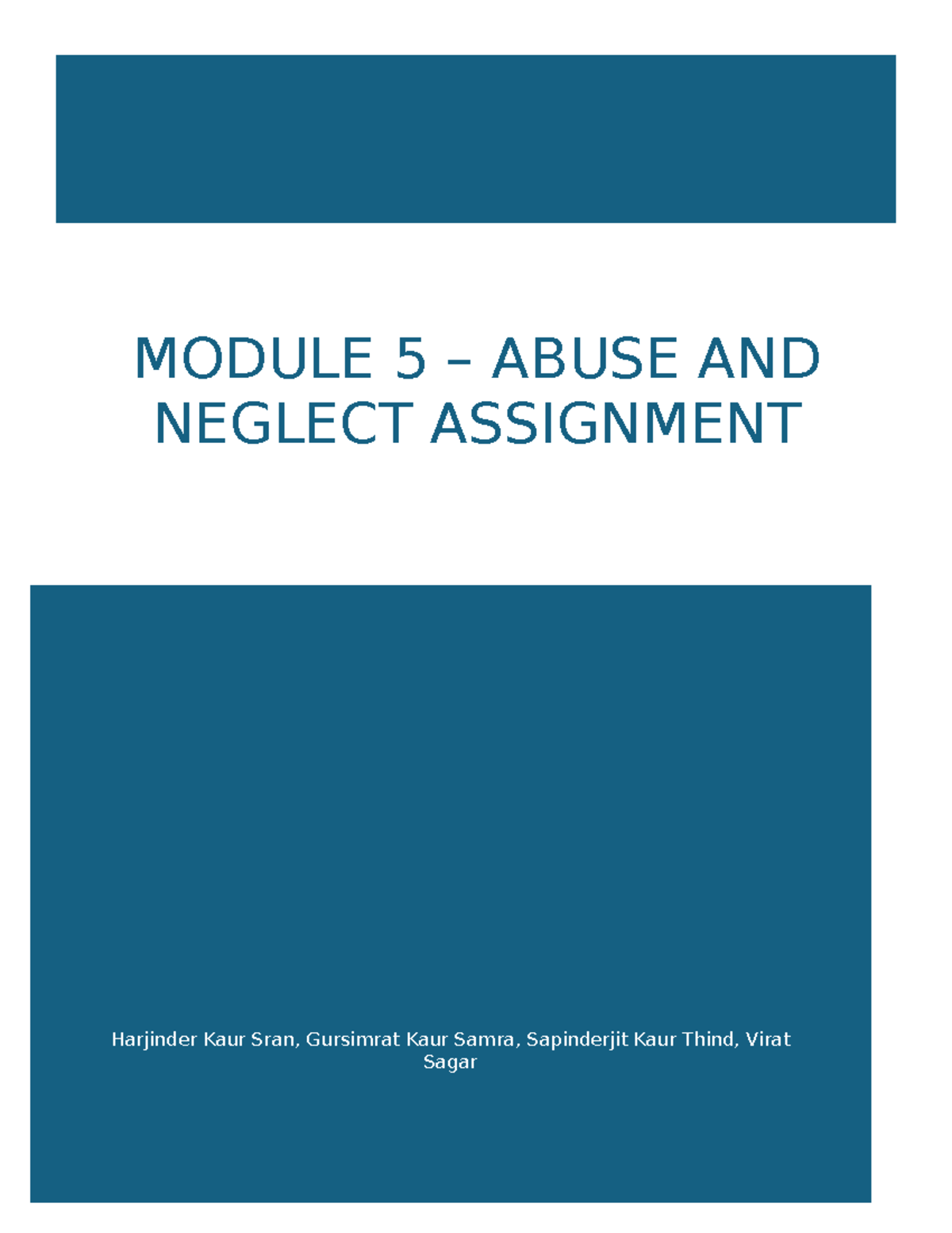 Module 5 Assignment - Harjinder Kaur Sran, Gursimrat Kaur Samra ...