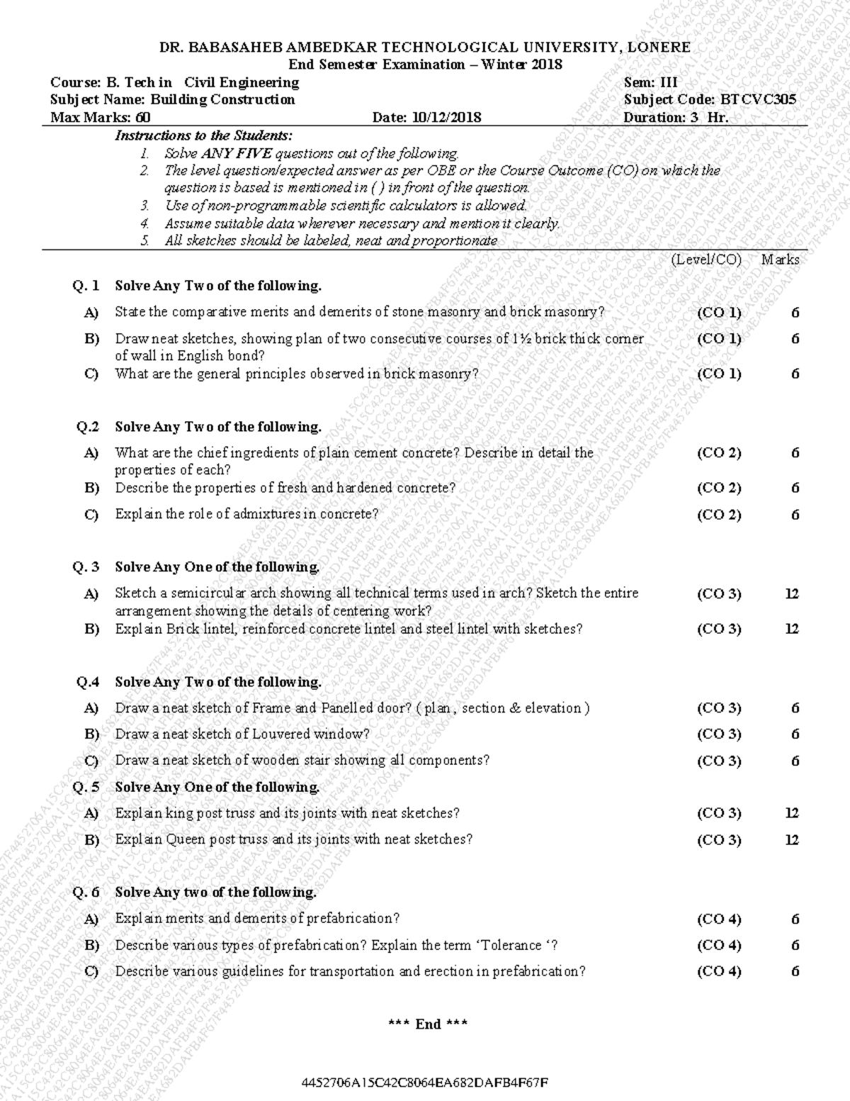 Building Construction - DR. BABASAHEB AMBEDKAR TECHNOLOGICAL UNIVERSITY ...
