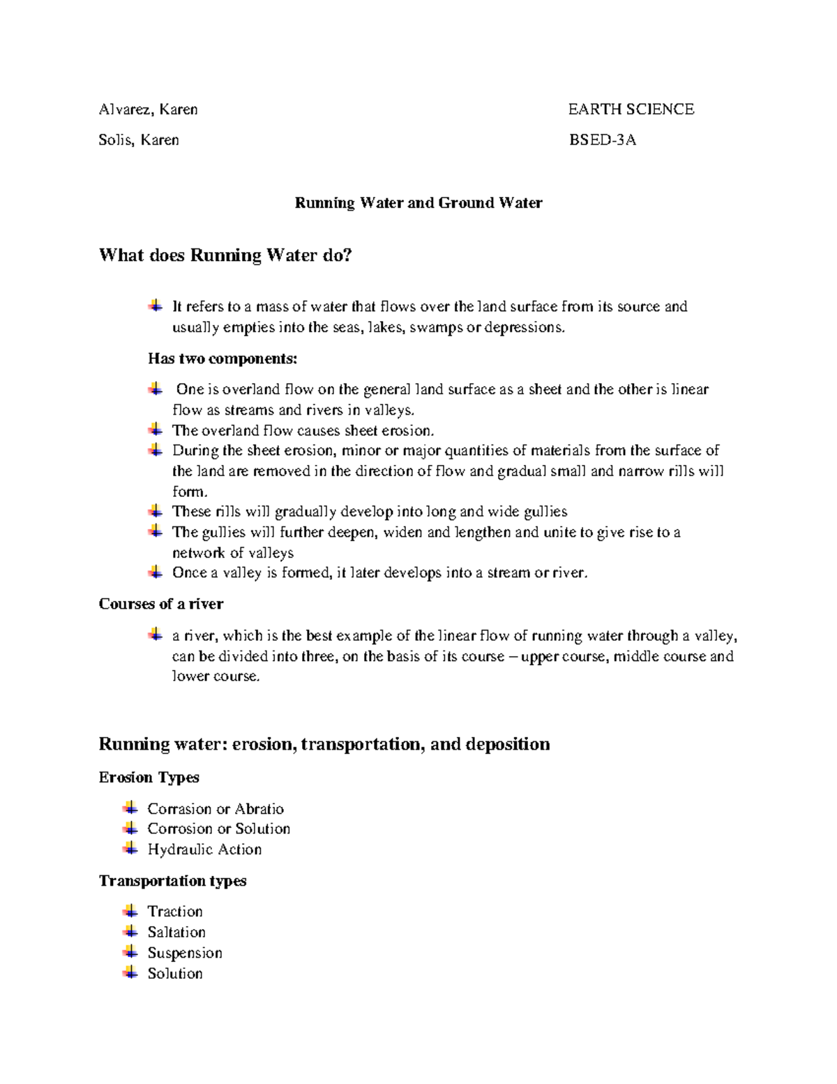Earth Science Lecture - Alvarez, Karen EARTH SCIENCE Solis, Karen BSED ... Earth Science Lecture - Alvarez, Karen EARTH SCIENCE Solis, Karen BSED ...