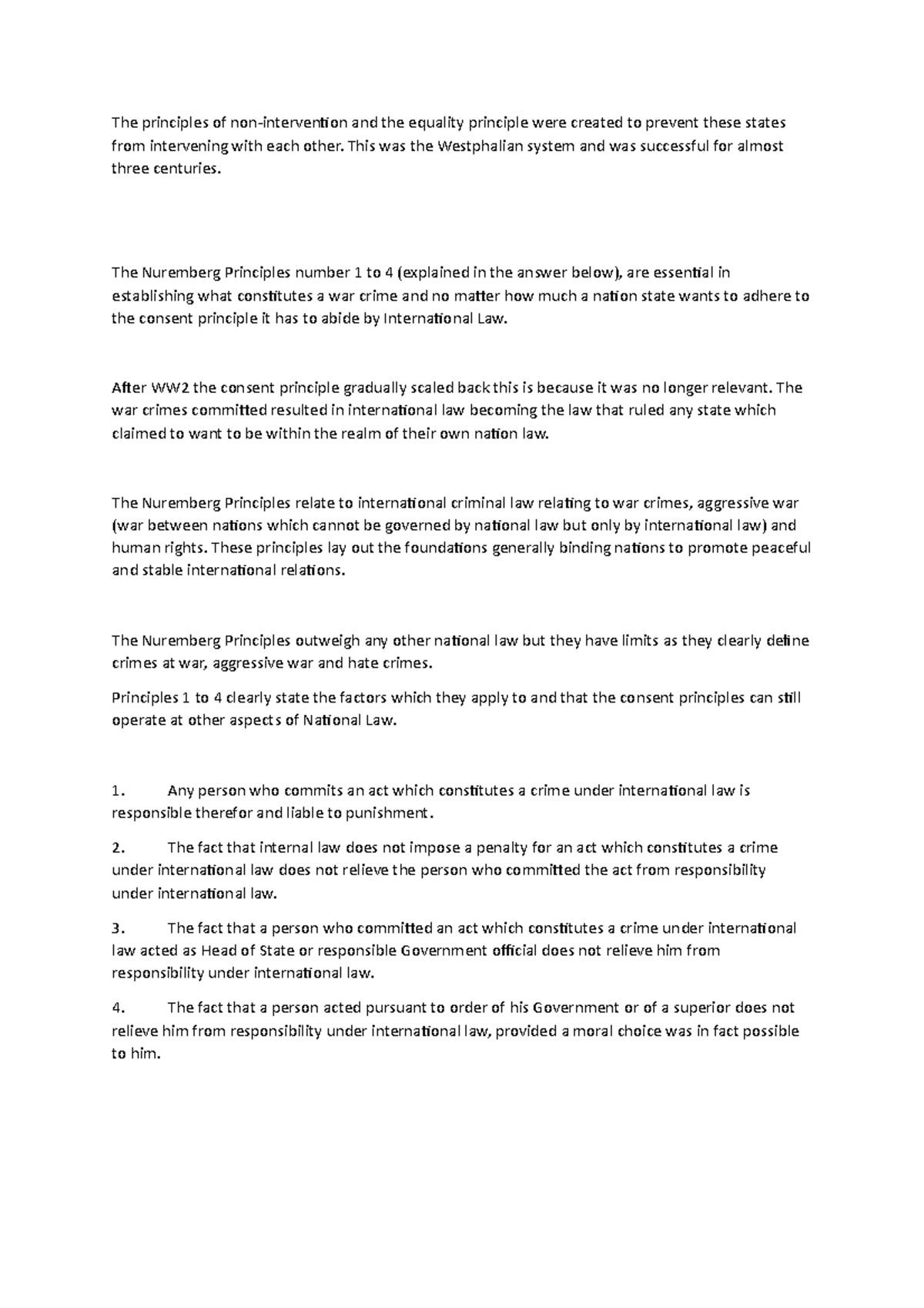 Public law STudent - Notes on Nuremberg principle - focus on the ...