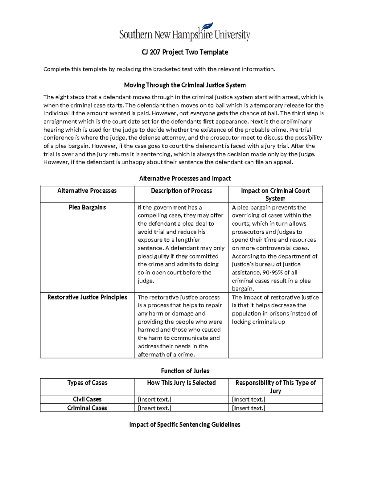 CJ 207 Project Two Template - CJ 207 Project Two Template Complete this ...