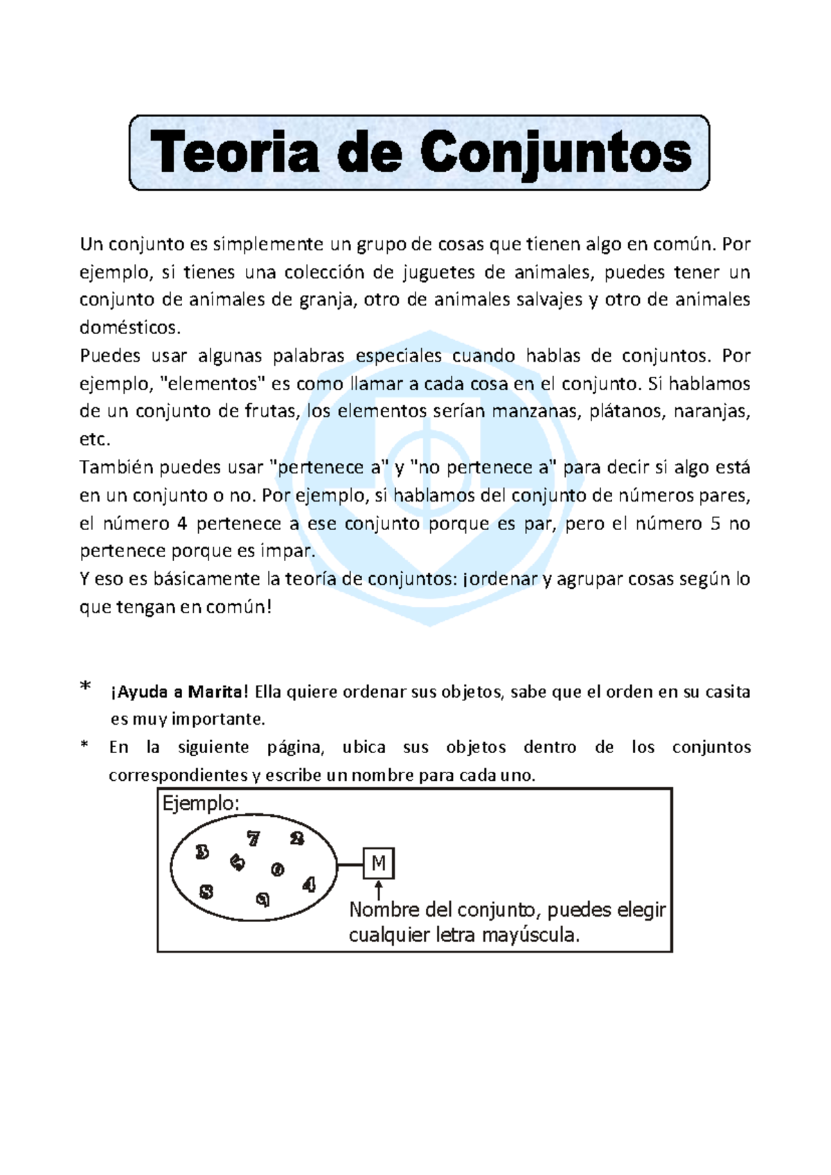 Conjuntos - sdfg - ####### Un conjunto es simplemente un grupo de cosas que tienen algo en común ...