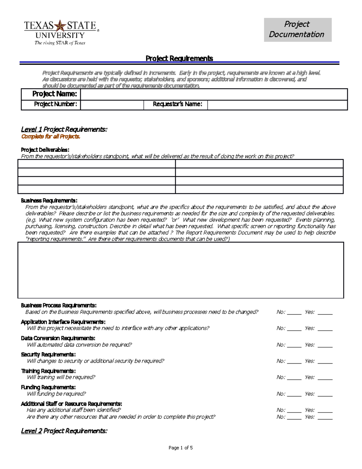 Requirements Template Documentation Project Requirements Project requirements-template-documentation-project-requirements-project