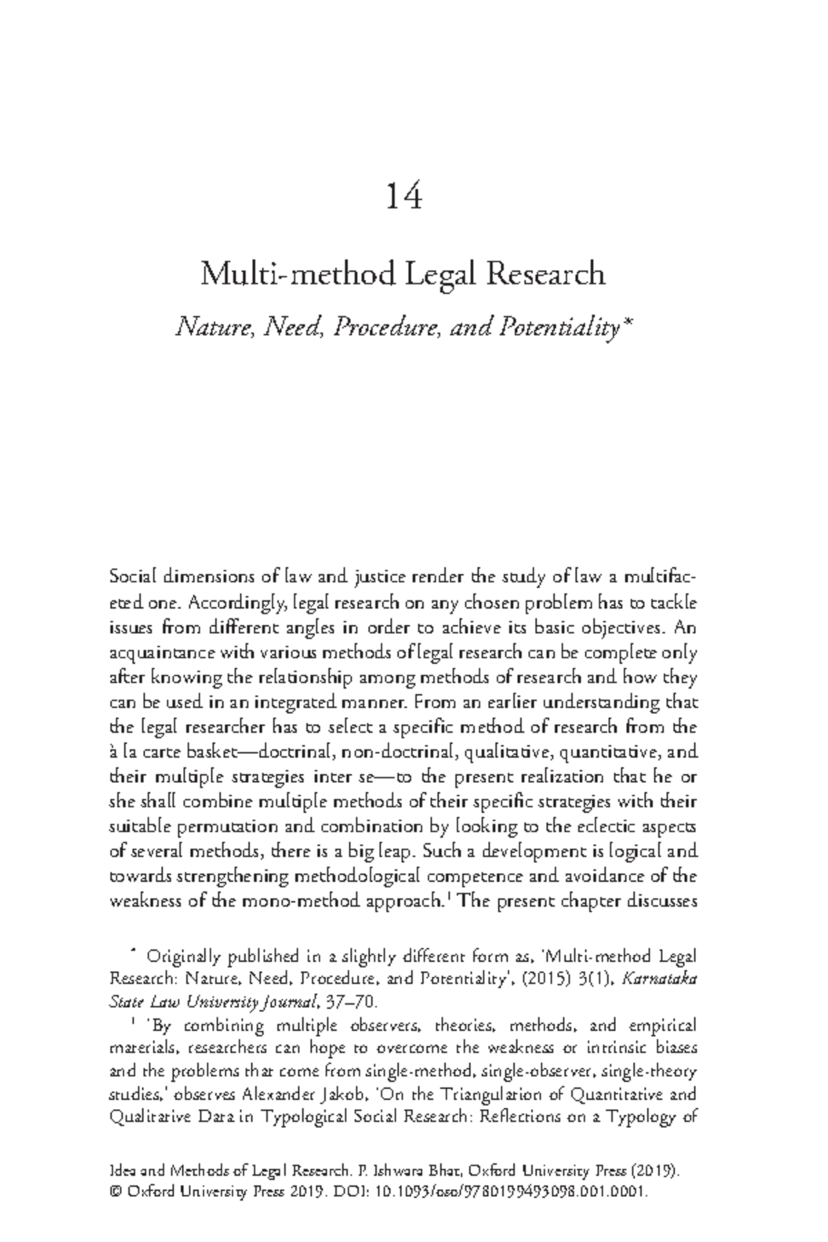 14 Multi-method Legal Research - 14 Multi-method Legal Research Nature ...