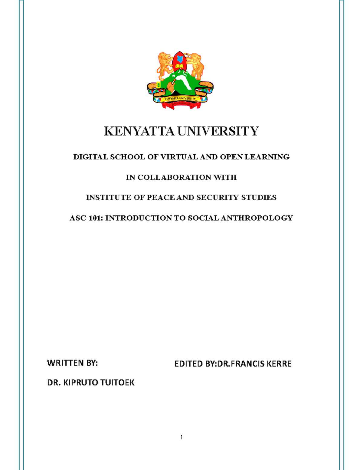 ASc 101 - Very important notes - KENYATTA UNIVERSITY DIGITAL SCHOOL OF ...