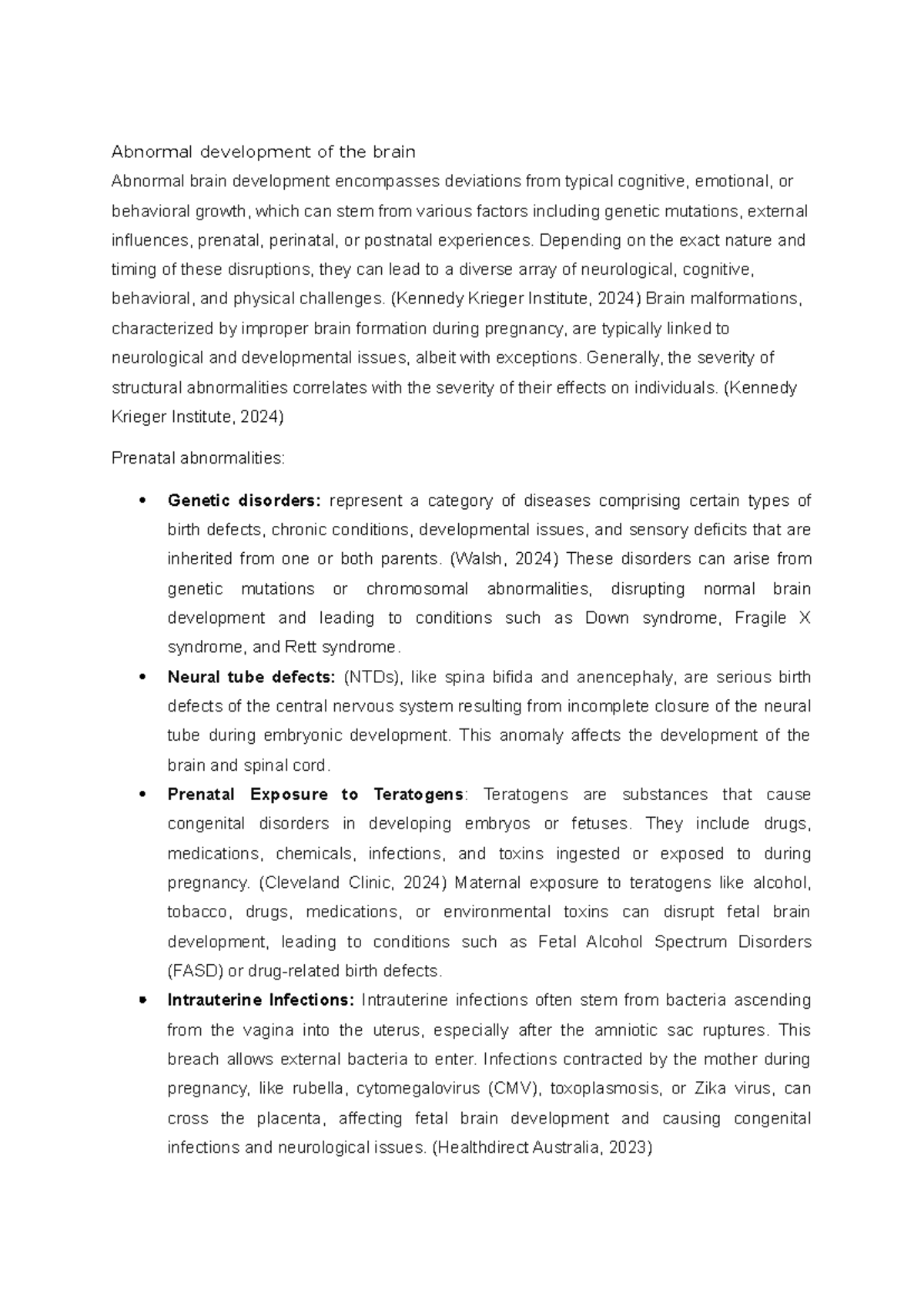 Abnormal development of the brain - Abnormal development of the brain ...