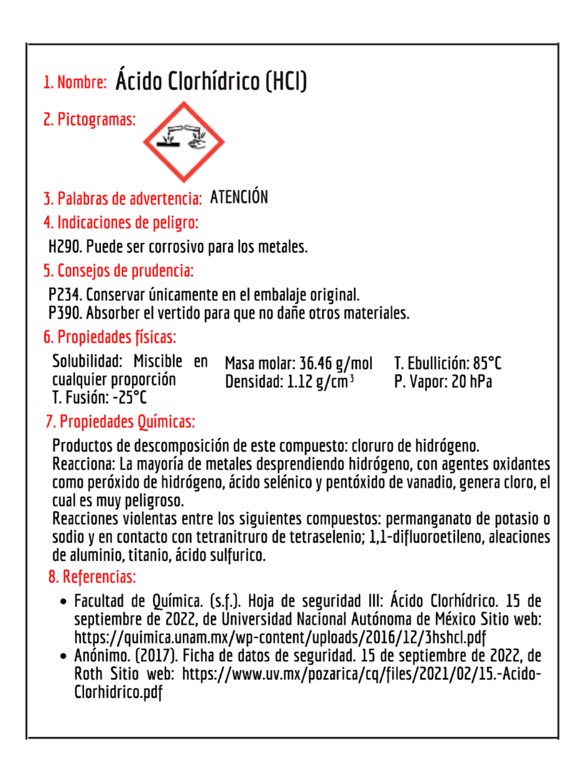 Hojas de seguridad - P260. No respirar la niebla/los vapores/el aerosol ...