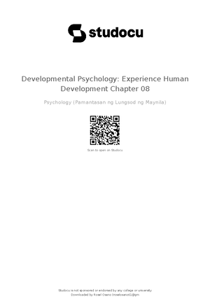 Dev chptr 1 8 - chapter 1-8 papalia - CHAPTER 1: THE STUDY OF HUMAN DEVELOPMENT Human ...