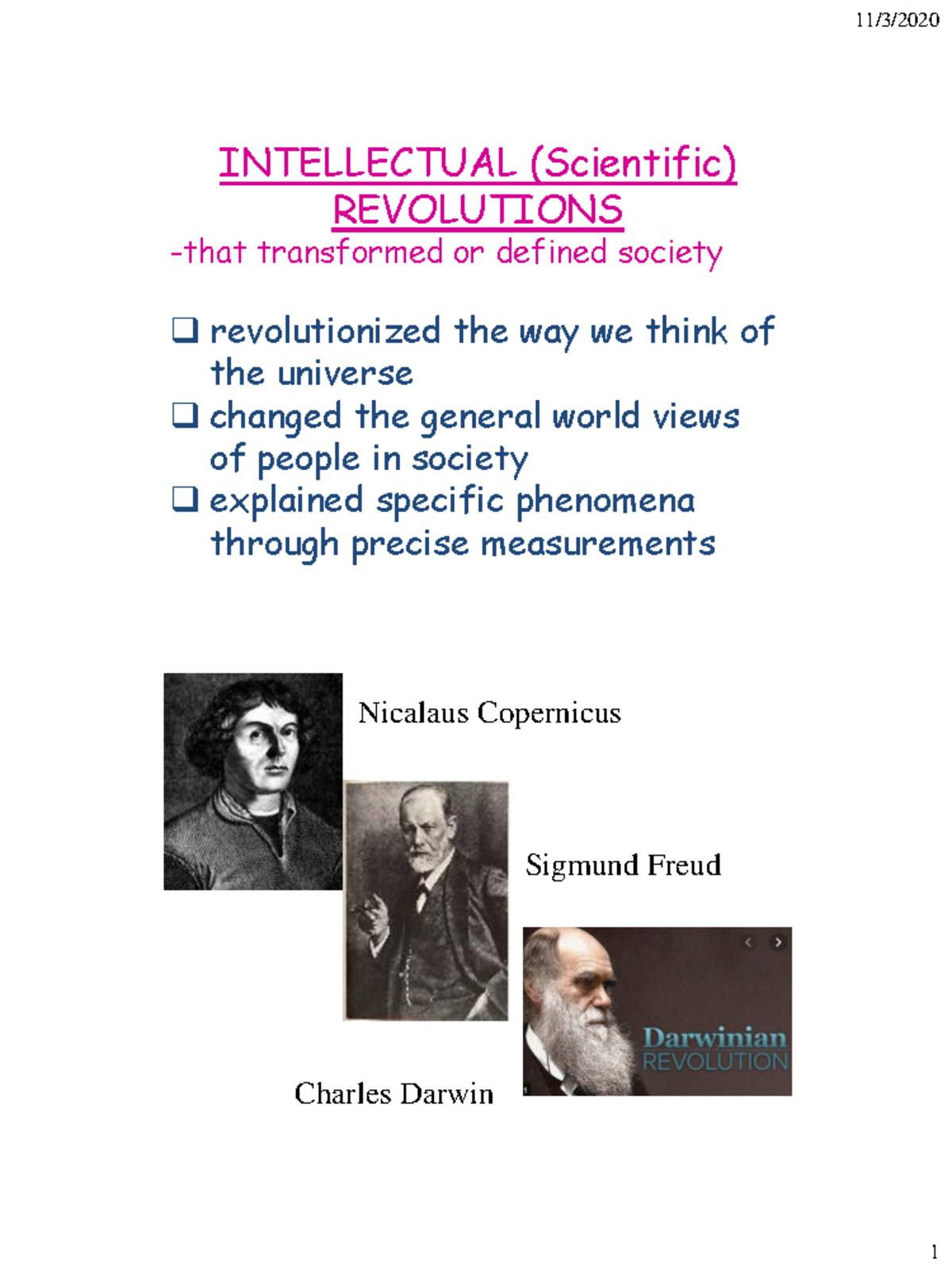 Freudian Revolution - INTELLECTUAL (Scientific) REVOLUTIONS - that ...