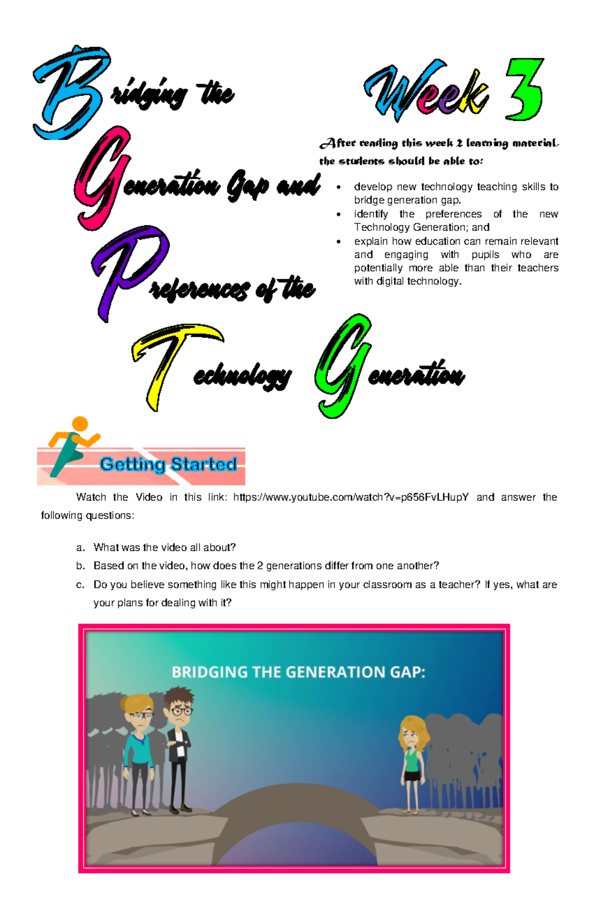 Week 3 LM (Bridging the Generation Gap) - After reading this week 2 ...