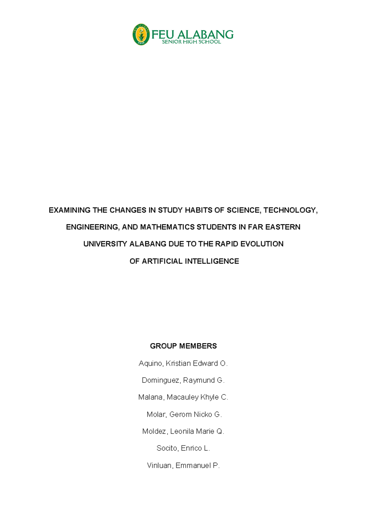 Prac Res-final-format - EXAMINING THE CHANGES IN STUDY HABITS OF ...