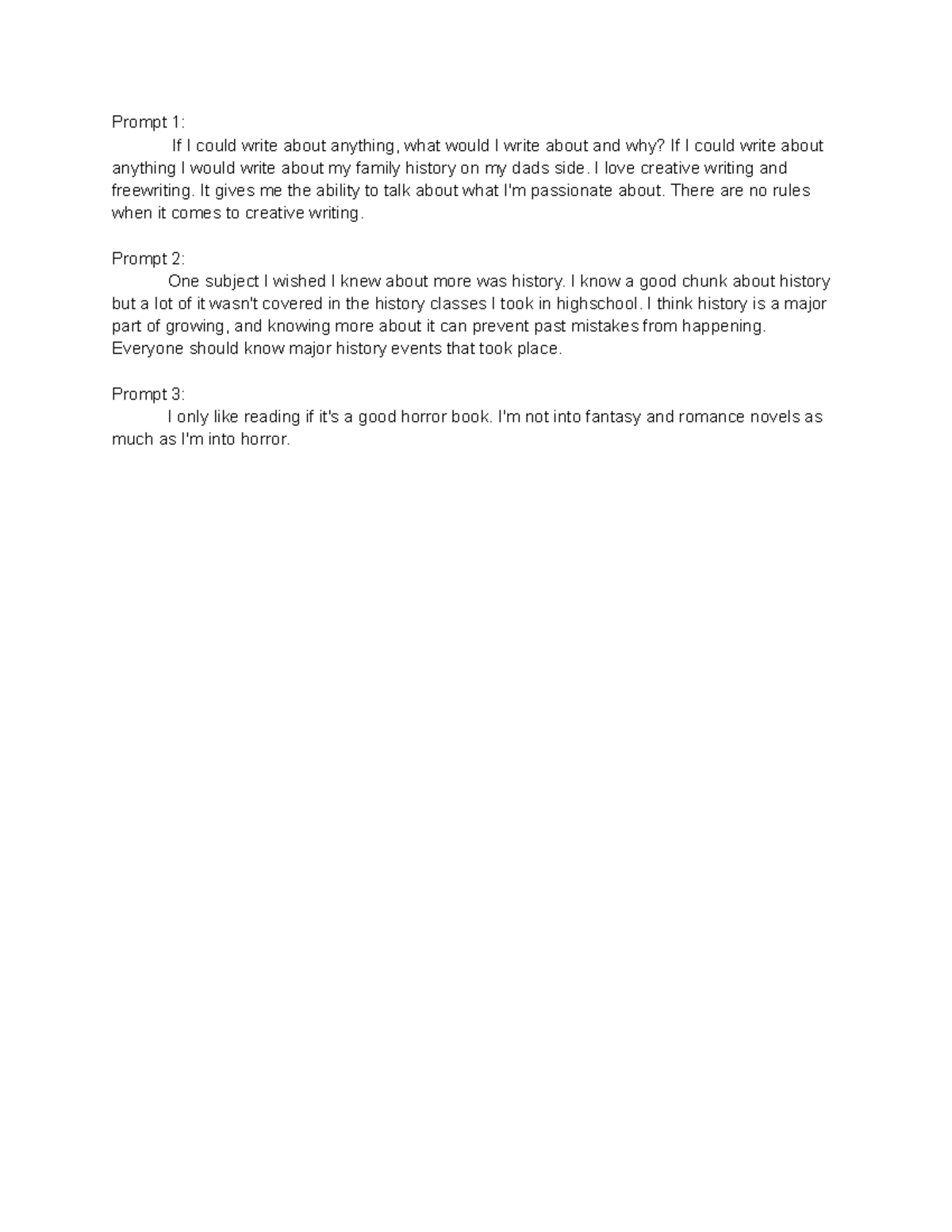 Daily Writing Prompts - Prompt 1: If I could write about anything, what ...