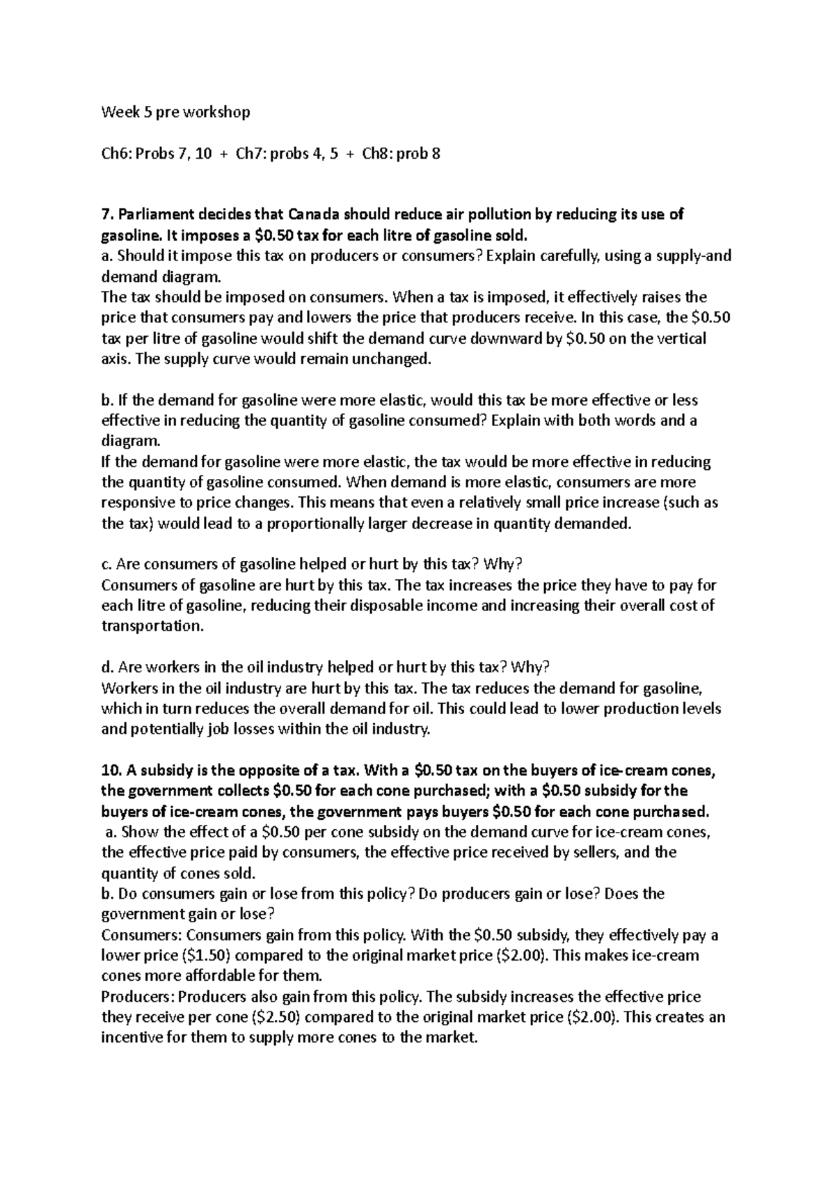 Week 5 pre workshop - Week 5 pre workshop Ch6: Probs 7, 10 + Ch7: probs 4, 5 + Ch8: prob 8 - Studocu