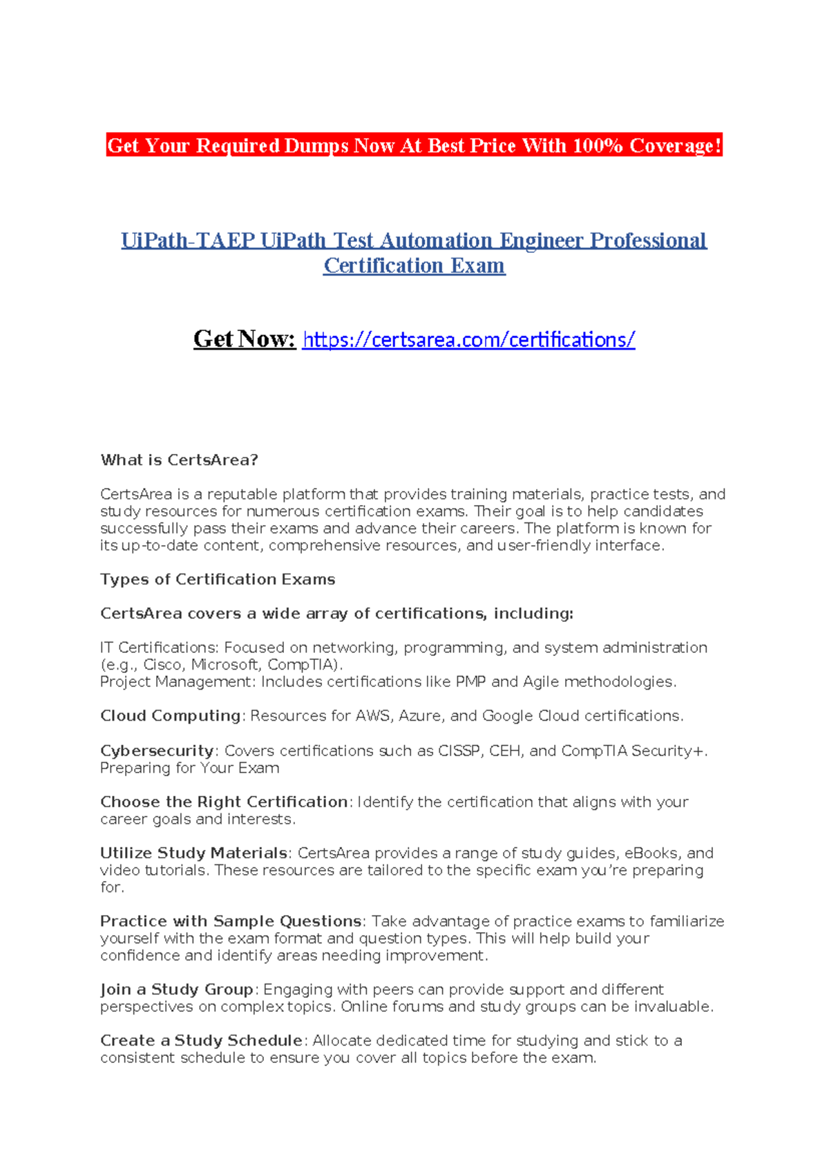 Ui Path Taep Ui Path Test Automation Engineer Professional Certification Exam Get Your
