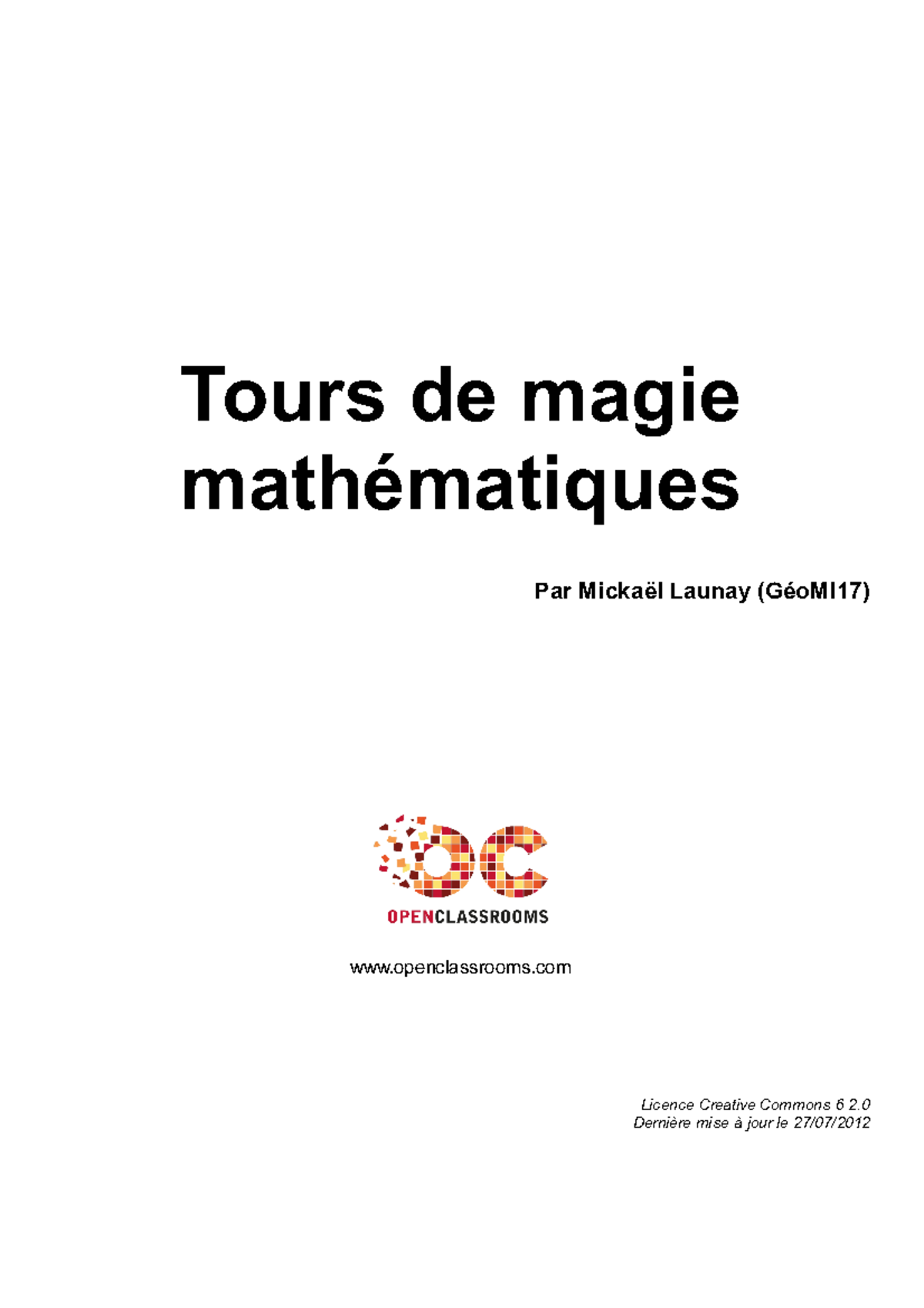 tours de magie mathematiques - Tours de magie mathématiques Par Mickaël ...