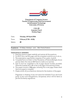 COS 132 Prac0 Specification - Department of Computer Science COS132 - Imperative Programming ...