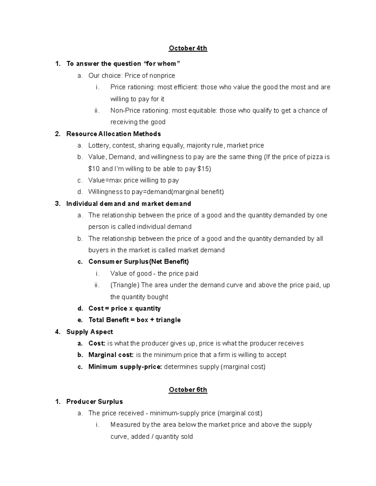 Economics module 5 - October 4th To answer the question “for whom” a ...