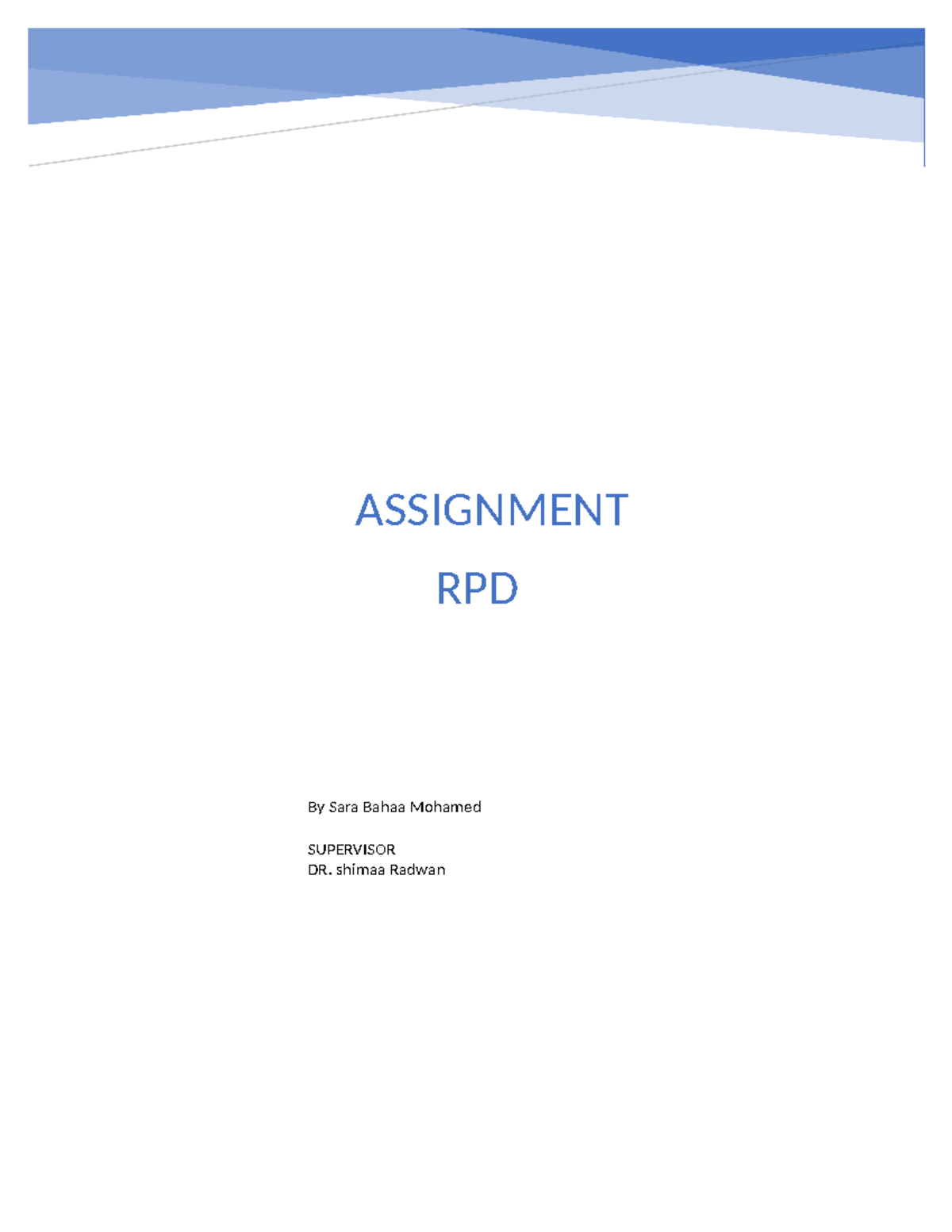 Patient came to your clinic complaining of loss of all - ASSIGNMENT RPD By Sara Bahaa Mohamed ...