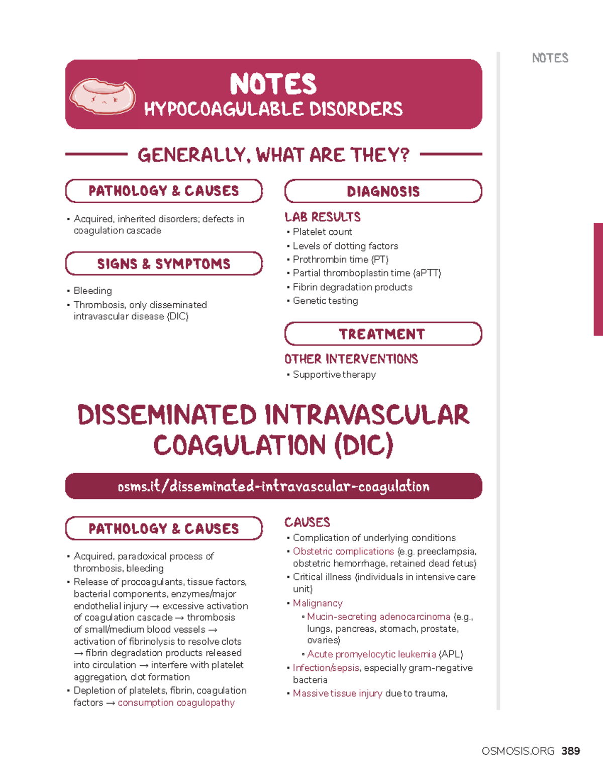 Hypocoagulable disorders - NOTES GENERALLY, WHAT ARE THEY? NOTES ...