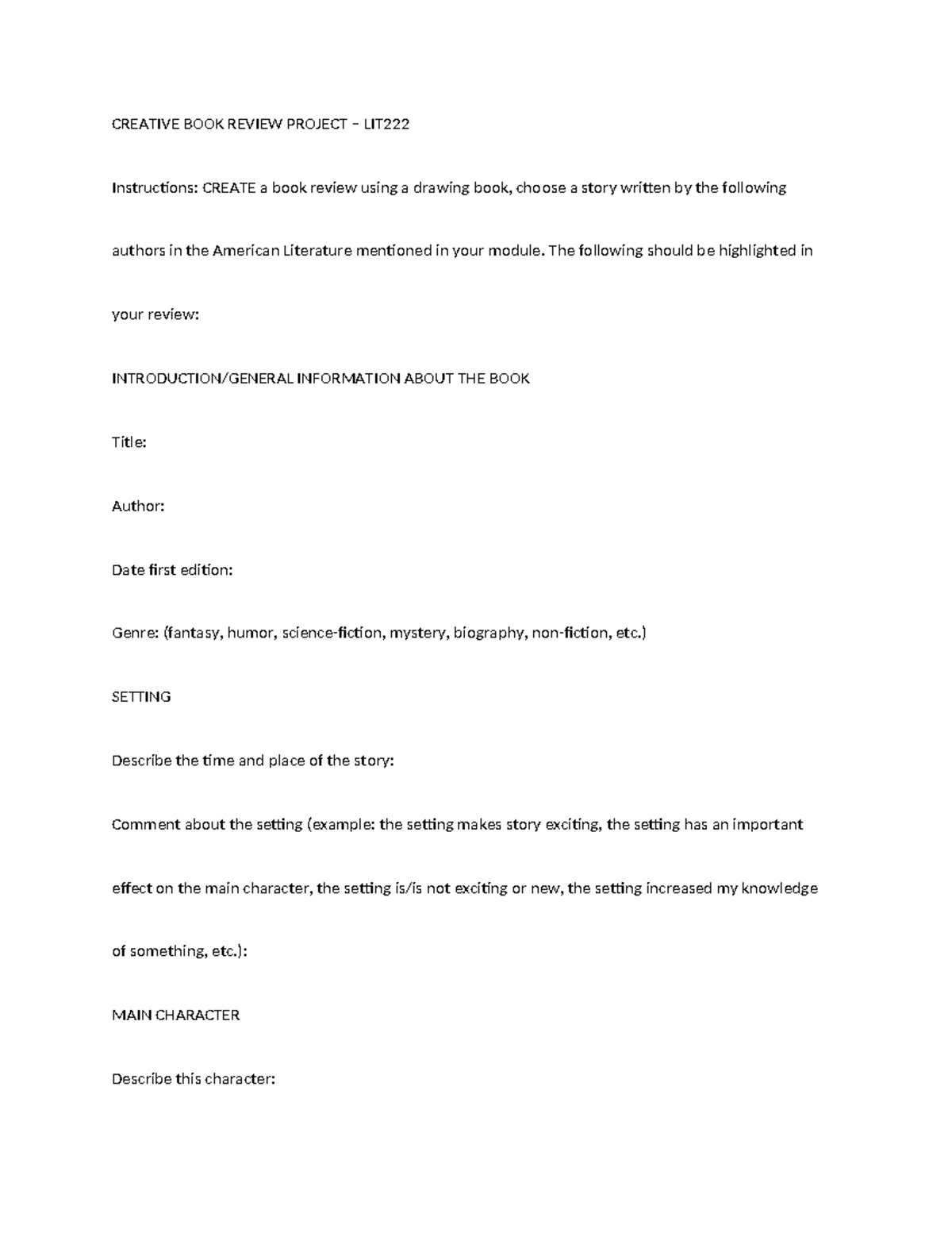 Creative BOOK R-WPS Office - CREATIVE BOOK REVIEW PROJECT – LIT ...