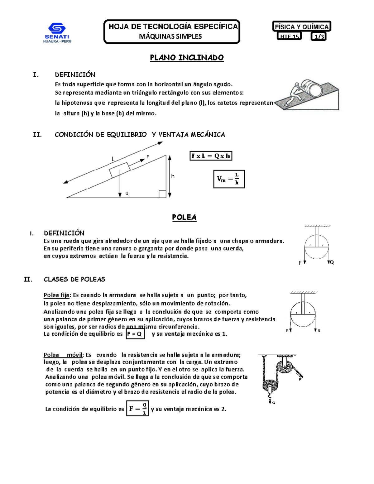 Maquinas Simples II - CEG - F Q L h HOJA DE TECNOLOGÍA ESPECÍFICA ...
