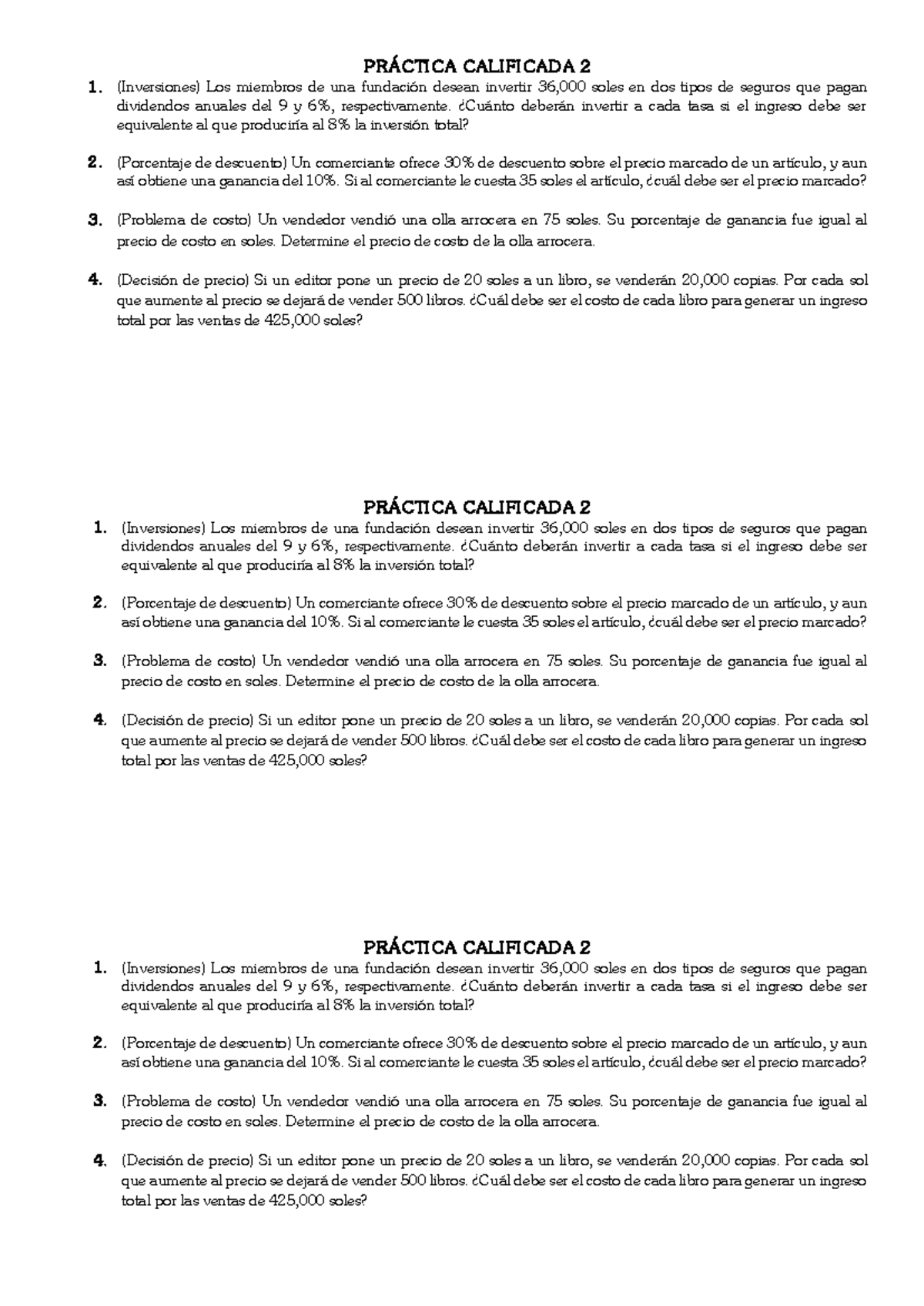 Práctica Calificada 2 - Examen de practica 2 segunda semana ciclo 1 - P ...