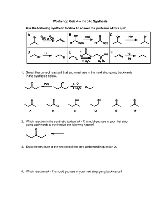 Quiz 12 - Ethers, Epoxides & Oxidation and Reduction Reactions ...