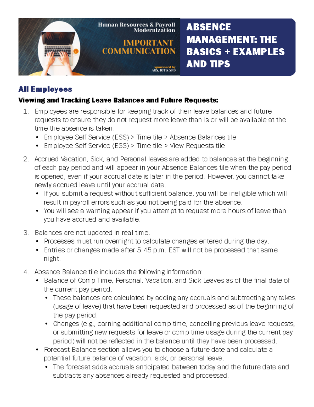 People Soft-Absence-Management - ABSENCE MANAGEMENT: THE BASICS ...