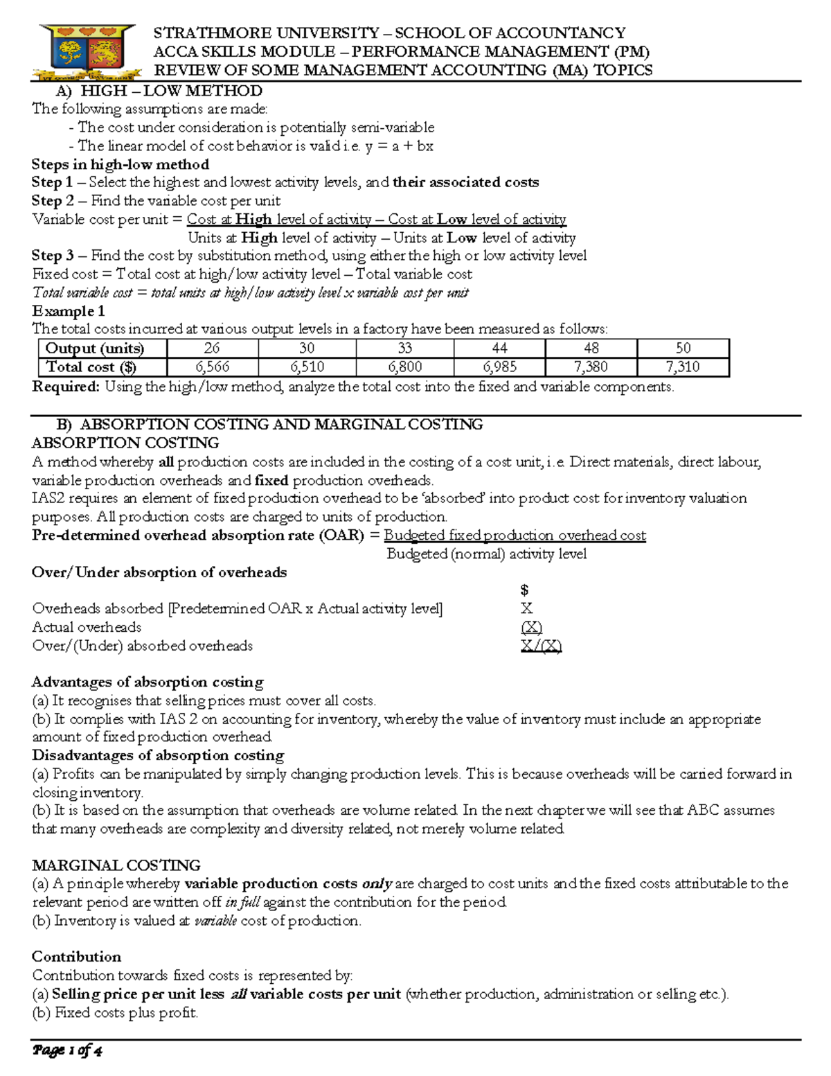 PM Handout-1 - lecture notes for performance management - STRATHMORE ...