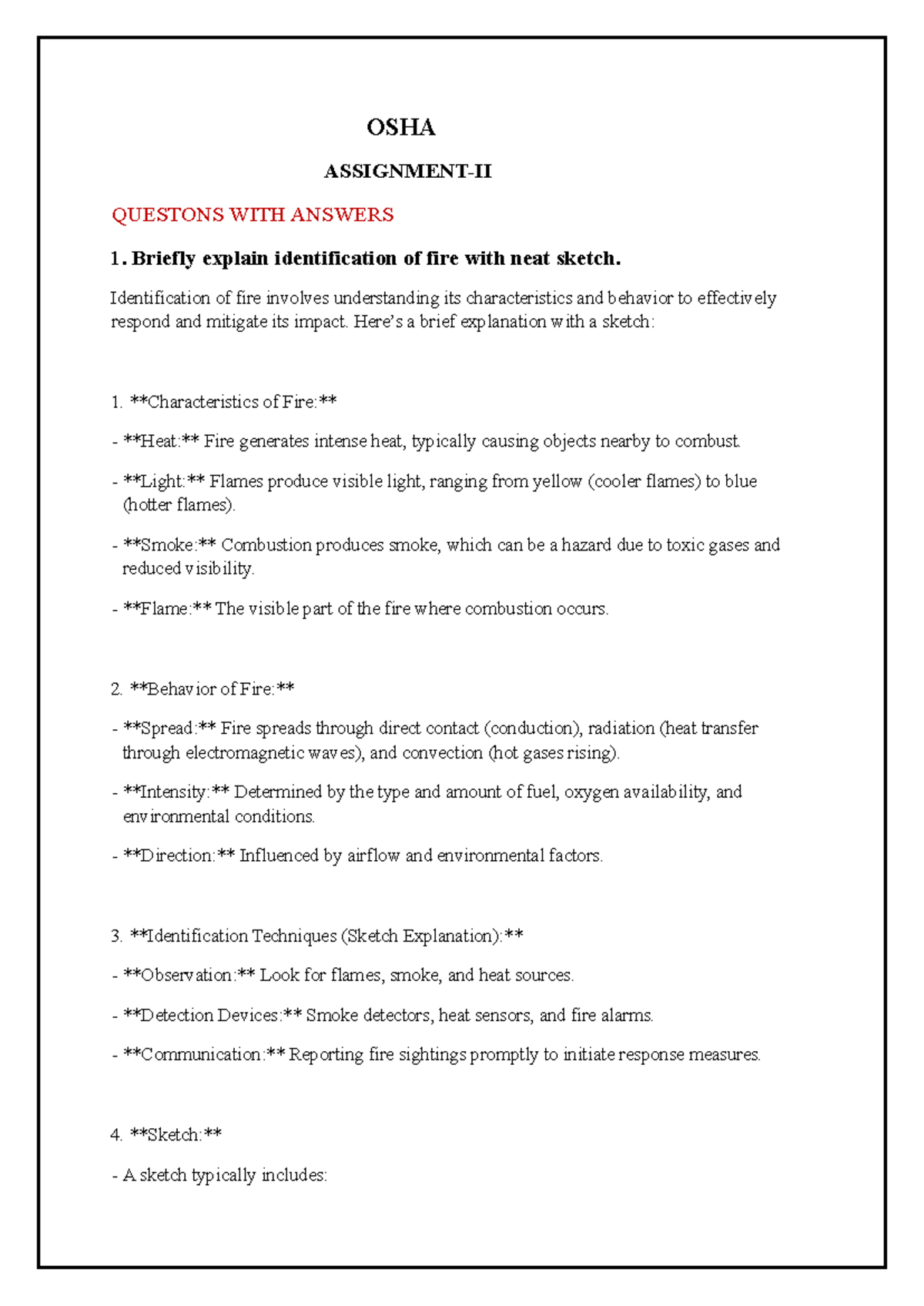 Occupational health and safety act material and the important notes for ...