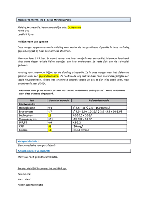 Klinisch redeneren - Klinisch redeneren Wat? Vaardigheid om eigen ...