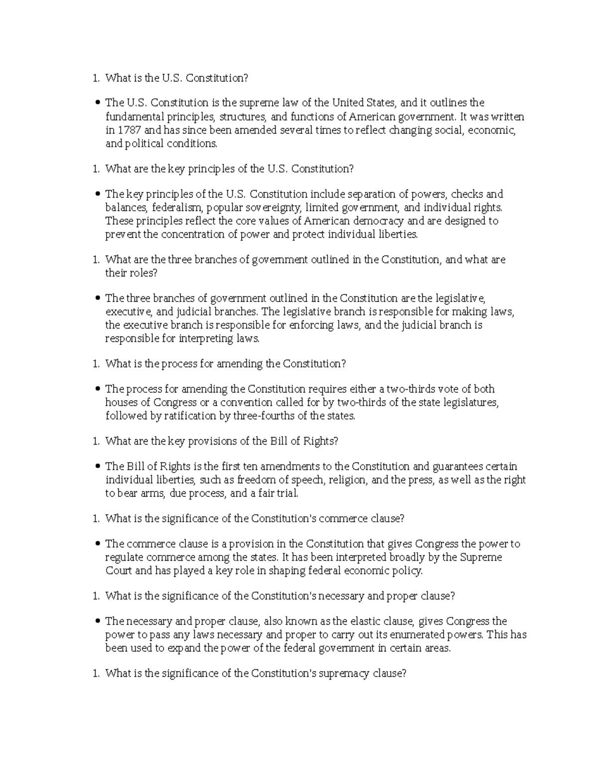 The U.S. Constitution - Dr. Paul Hensel Notes and examples for this ...