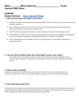 Copy of 7.02 Ocean Circulation Template - Ocean Circulation Lab Report ...