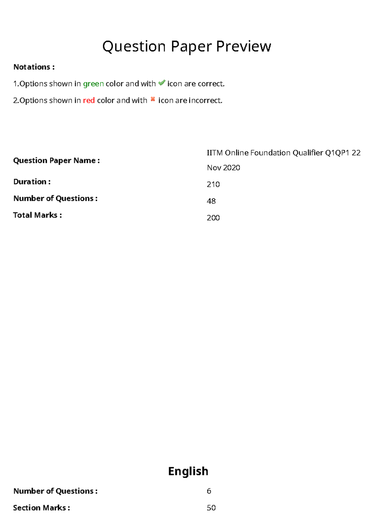 Nov 2020 QP1 - maths - Question Paper Preview Notations : 1 shown in ...
