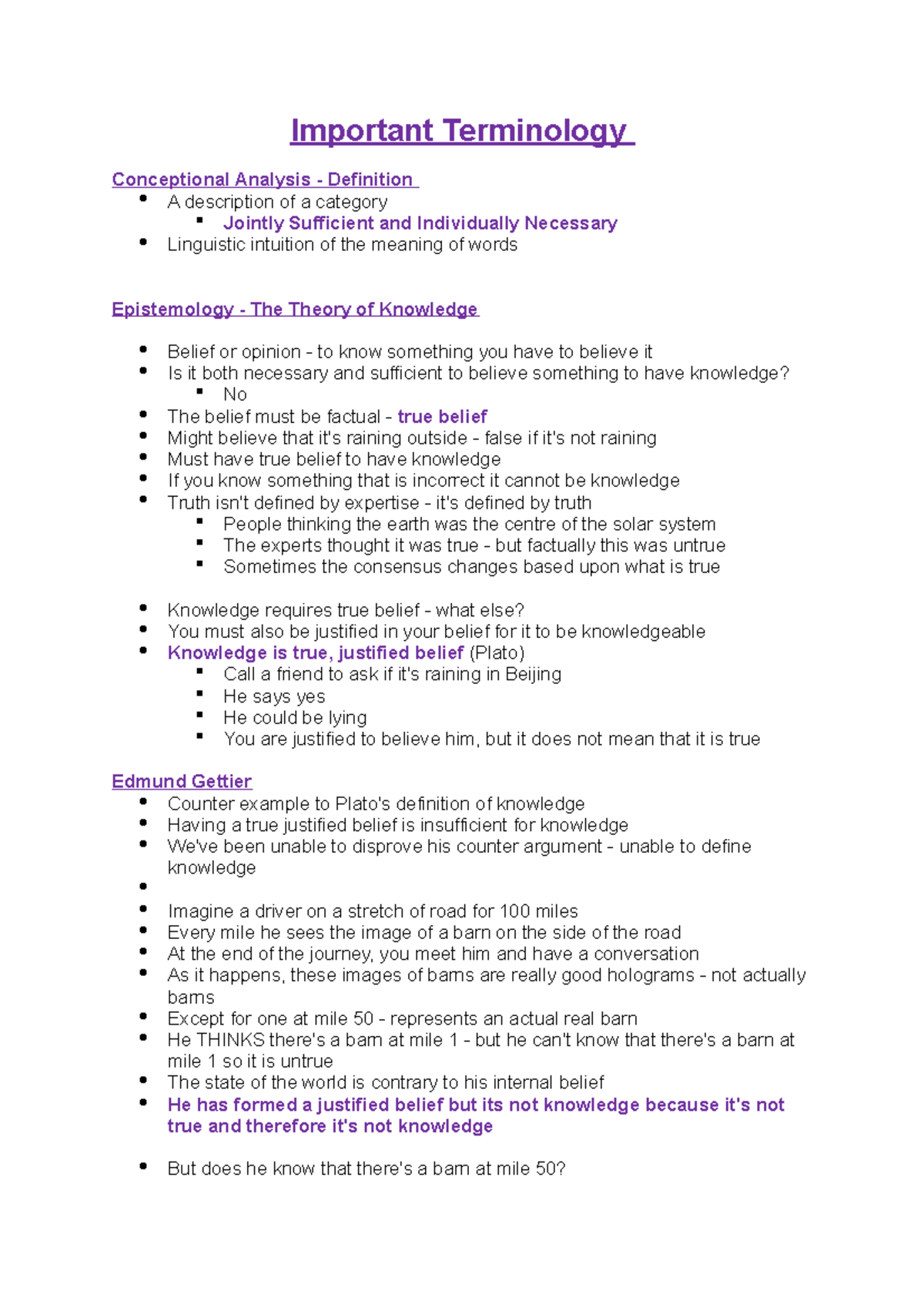 Important Terminology - Important Terminology Conceptional Analysis ...