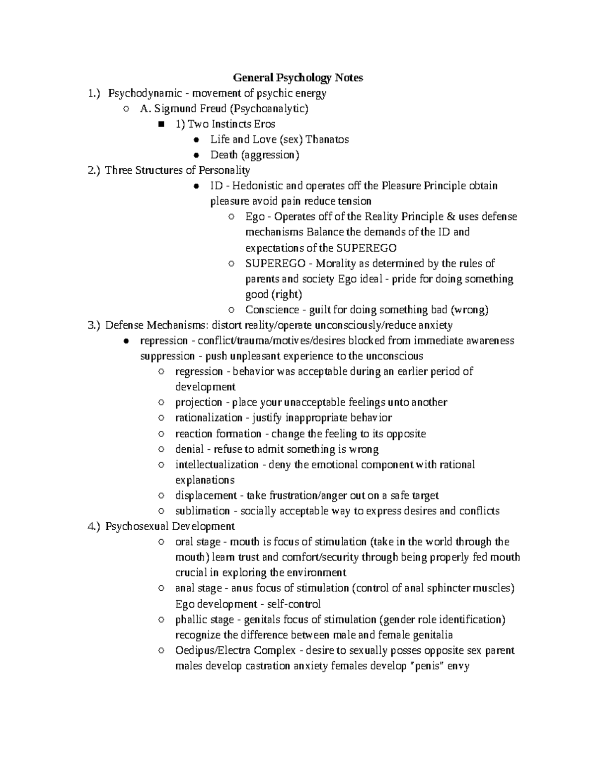 Studocu Psychology Notes 04- Google Docs - General Psychology Notes 1 ...